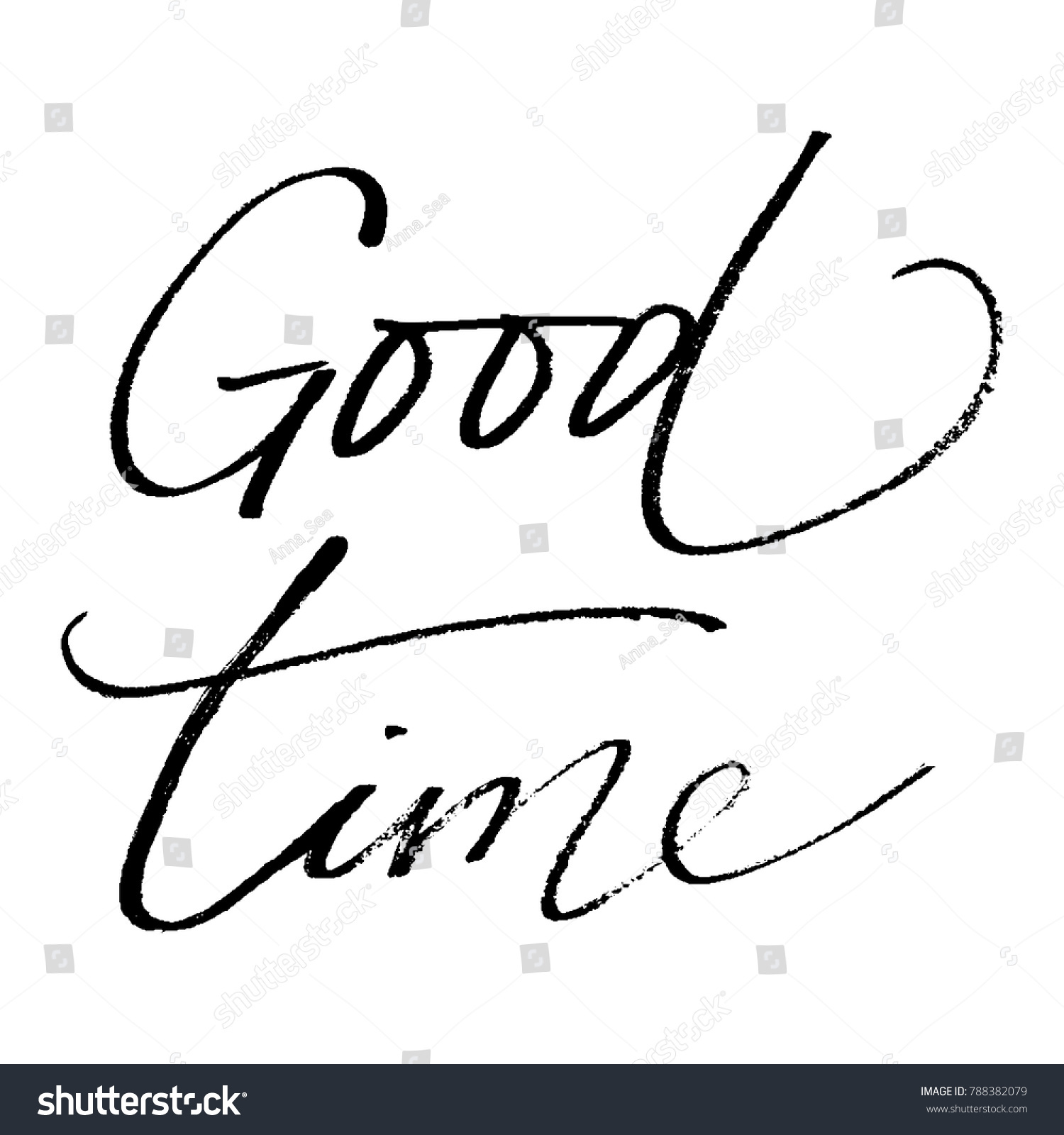 Handwritten Text Phrase Good Time Vector Stock Vector (Royalty Free ...