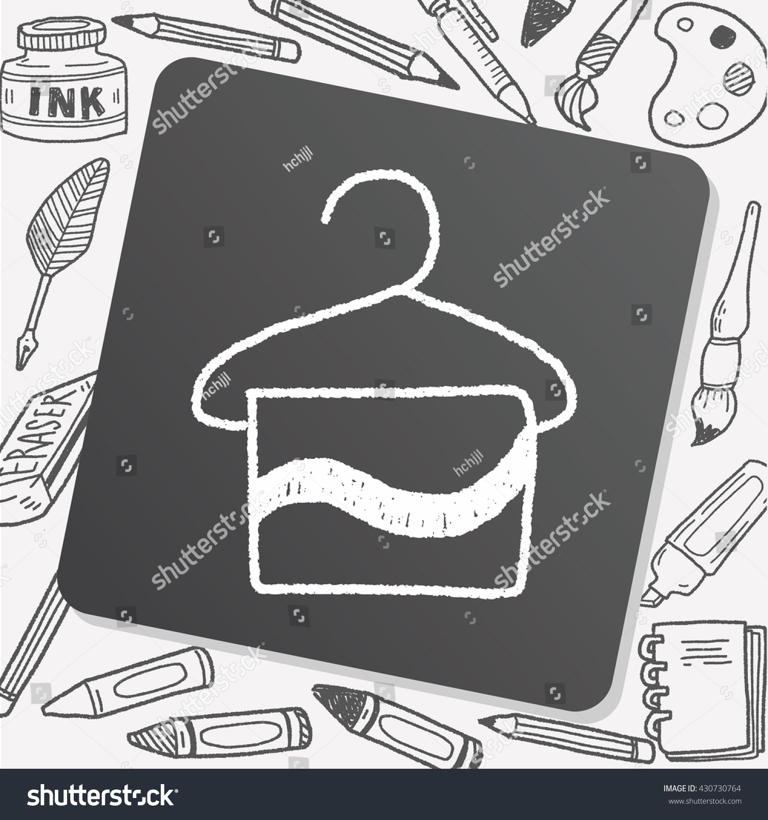 Hanger Doodle Drawing Stock Vector (Royalty Free) 430730764 | Shutterstock