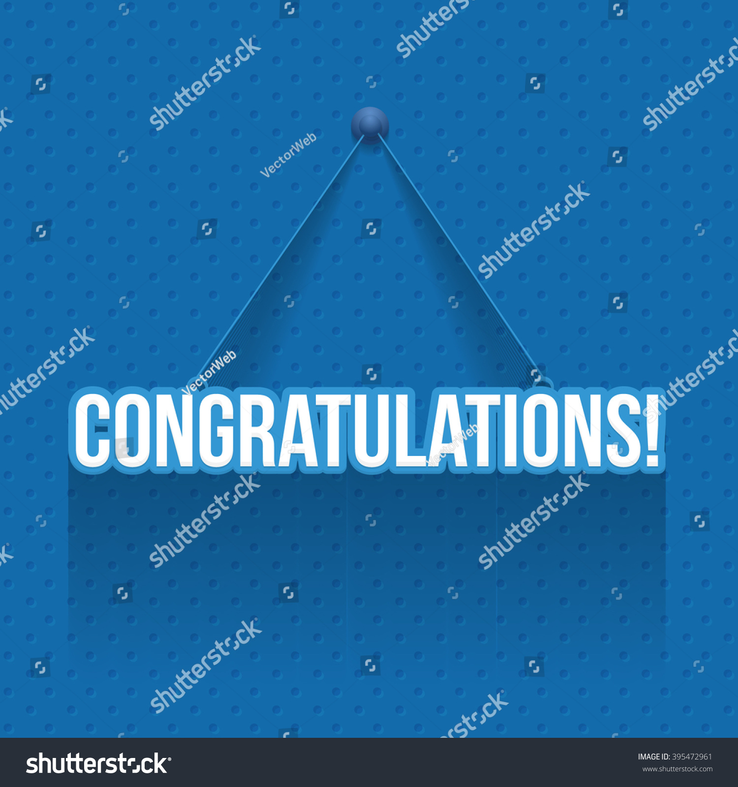Hanging Flat Style Stylish Text Congratulations Stock Vector (Royalty ...