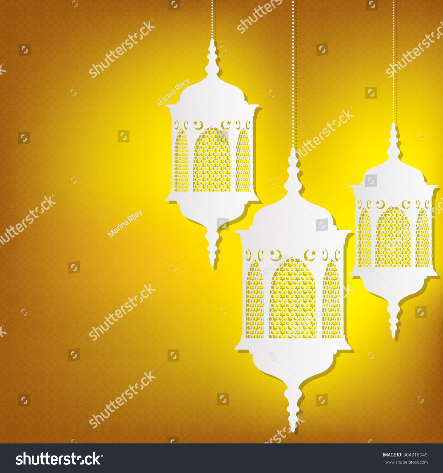 Hanging Moroccan Lantern Card Vector Format: เวกเตอร์สต็อก (ปลอดค่า ...
