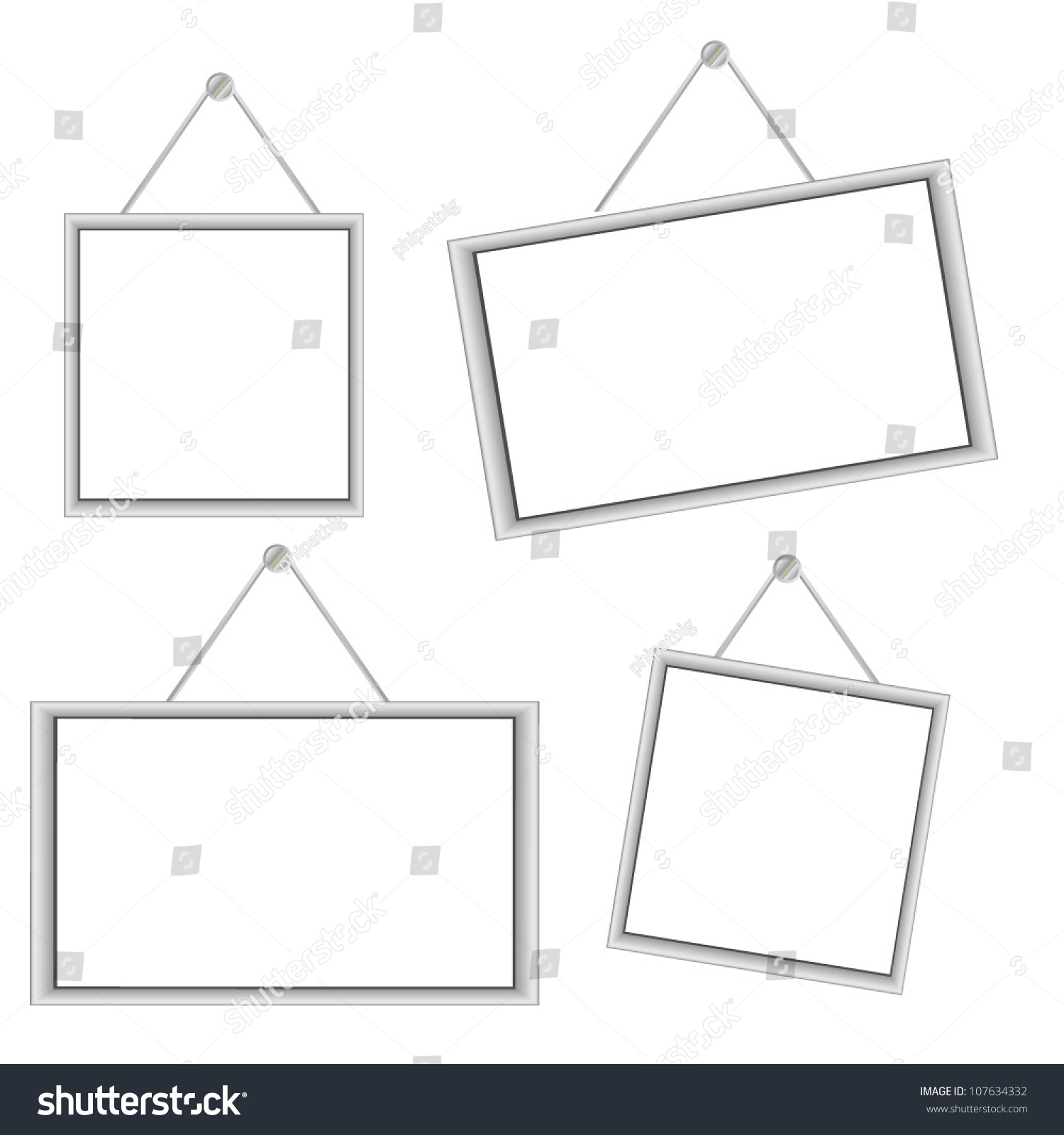 Hanging Picture Frame Stock Vector (Royalty Free) 107634332