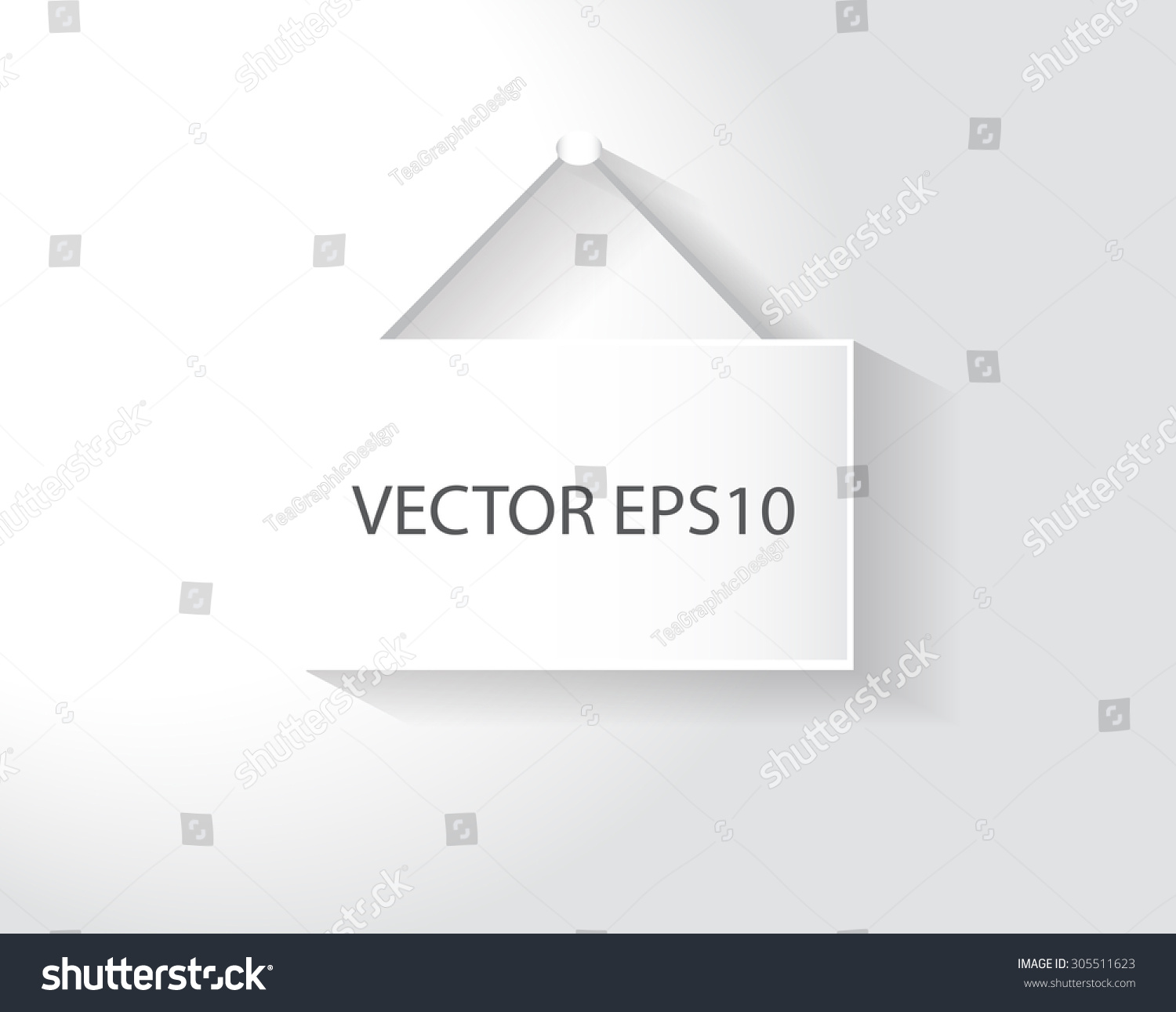 Hanging Sign On Wall Vector Stock Vector (Royalty Free) 305511623 ...