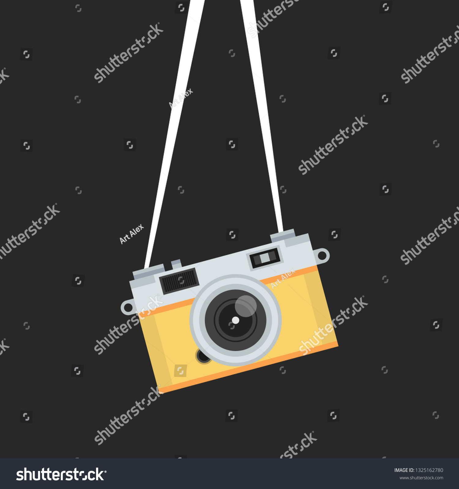 Hanging Vintage Camera Vector Illustration: vetor stock (livre de ...