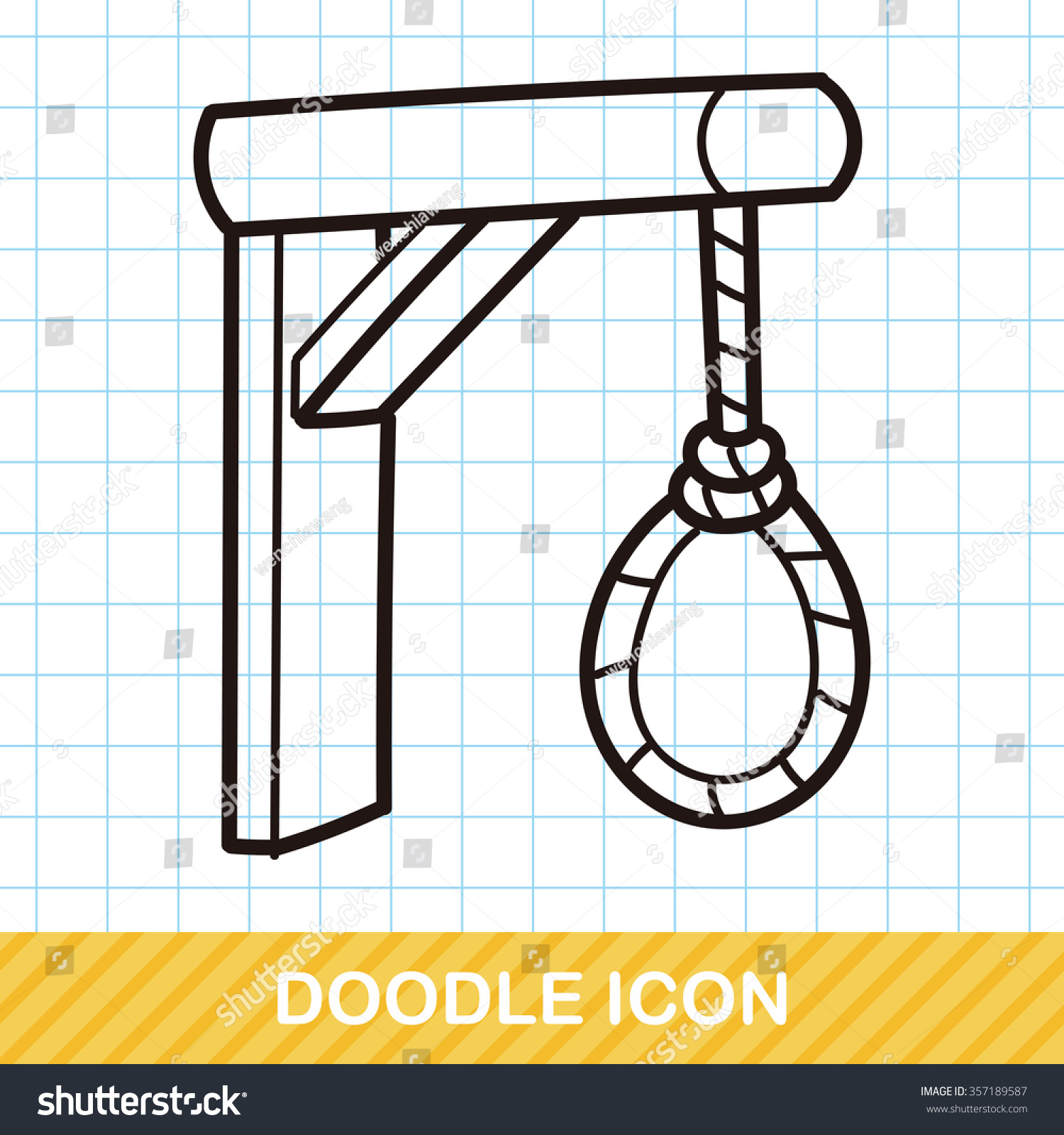 Hangman Doodle Stock Vector (Royalty Free) 357189587