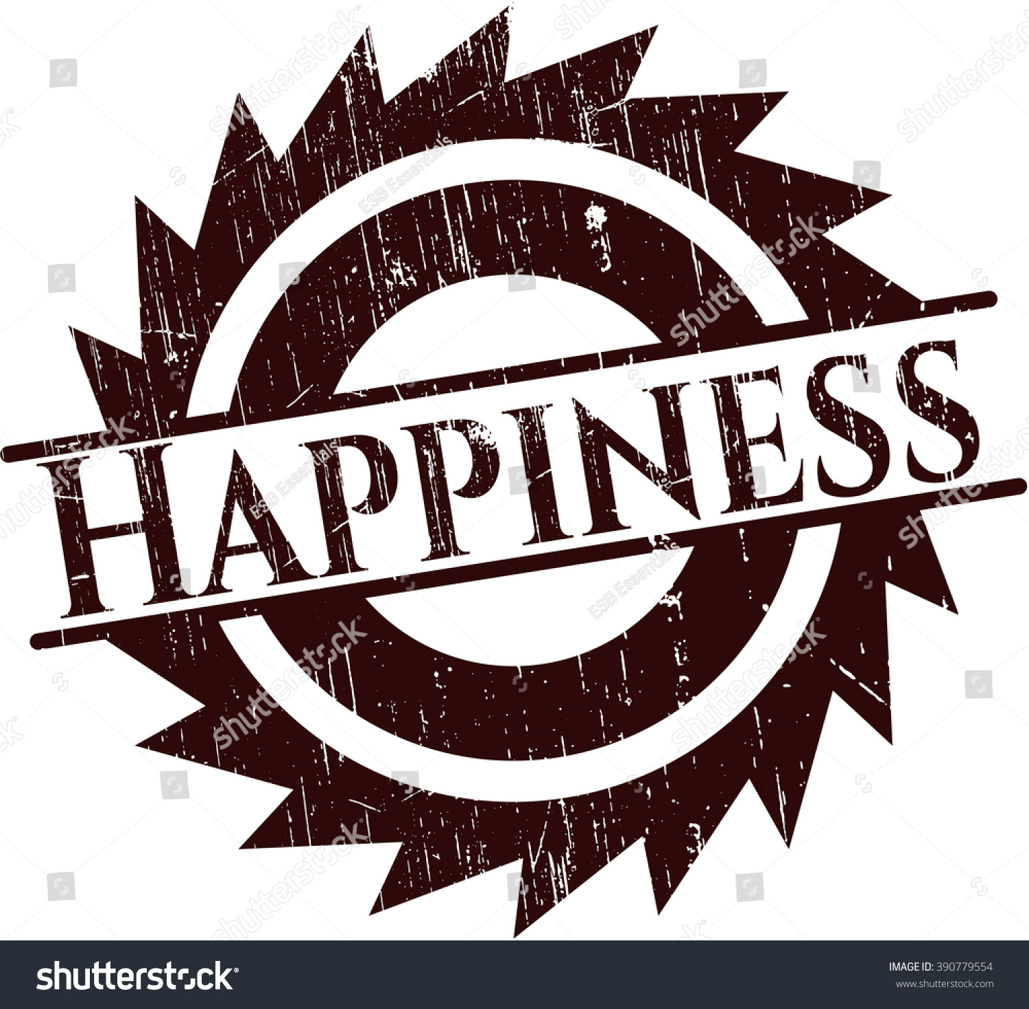 Happiness Rubber Seal Texture Stock Vector (Royalty Free) 390779554 ...