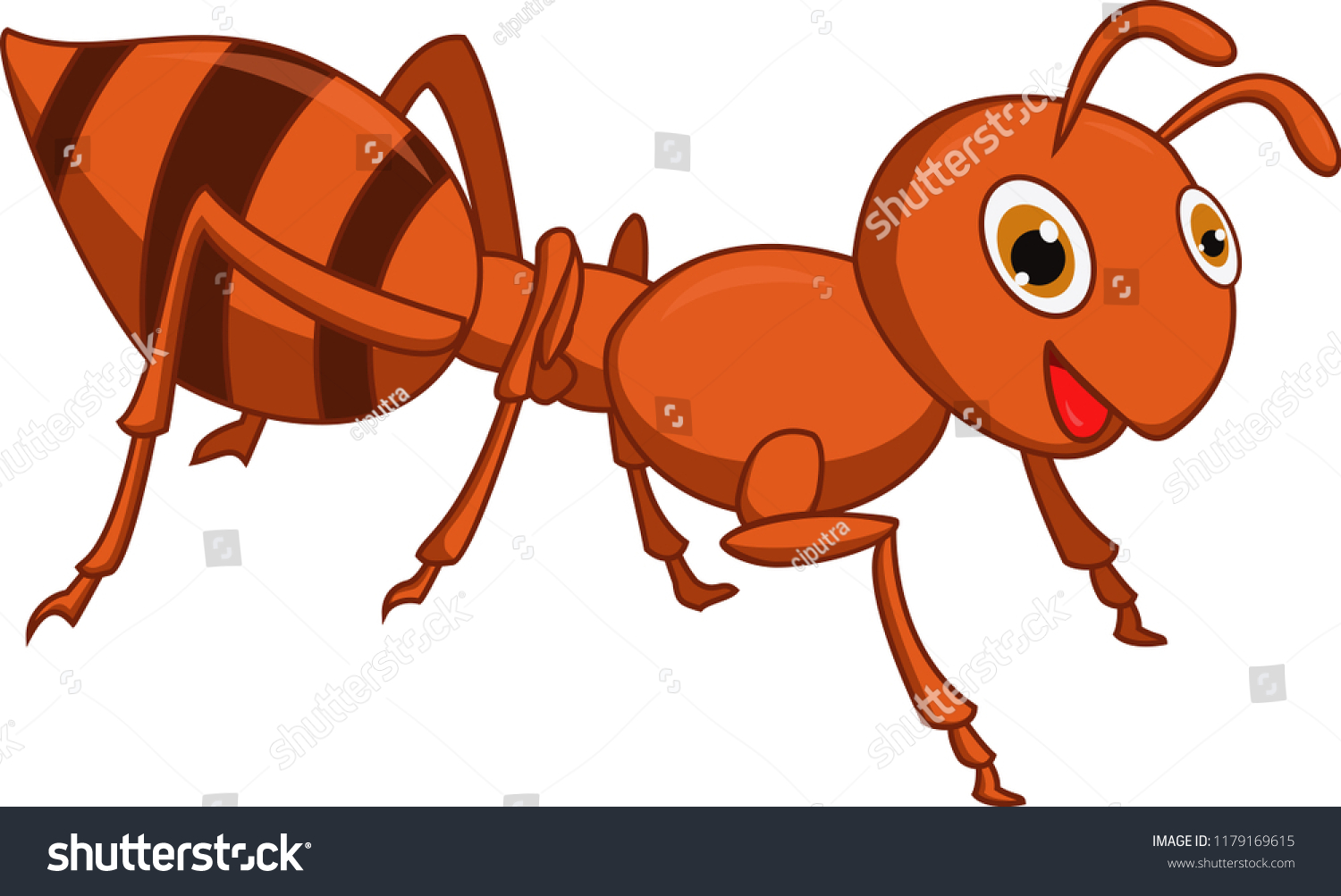 Happy Ant Cartoon Stock Vector (Royalty Free) 1179169615