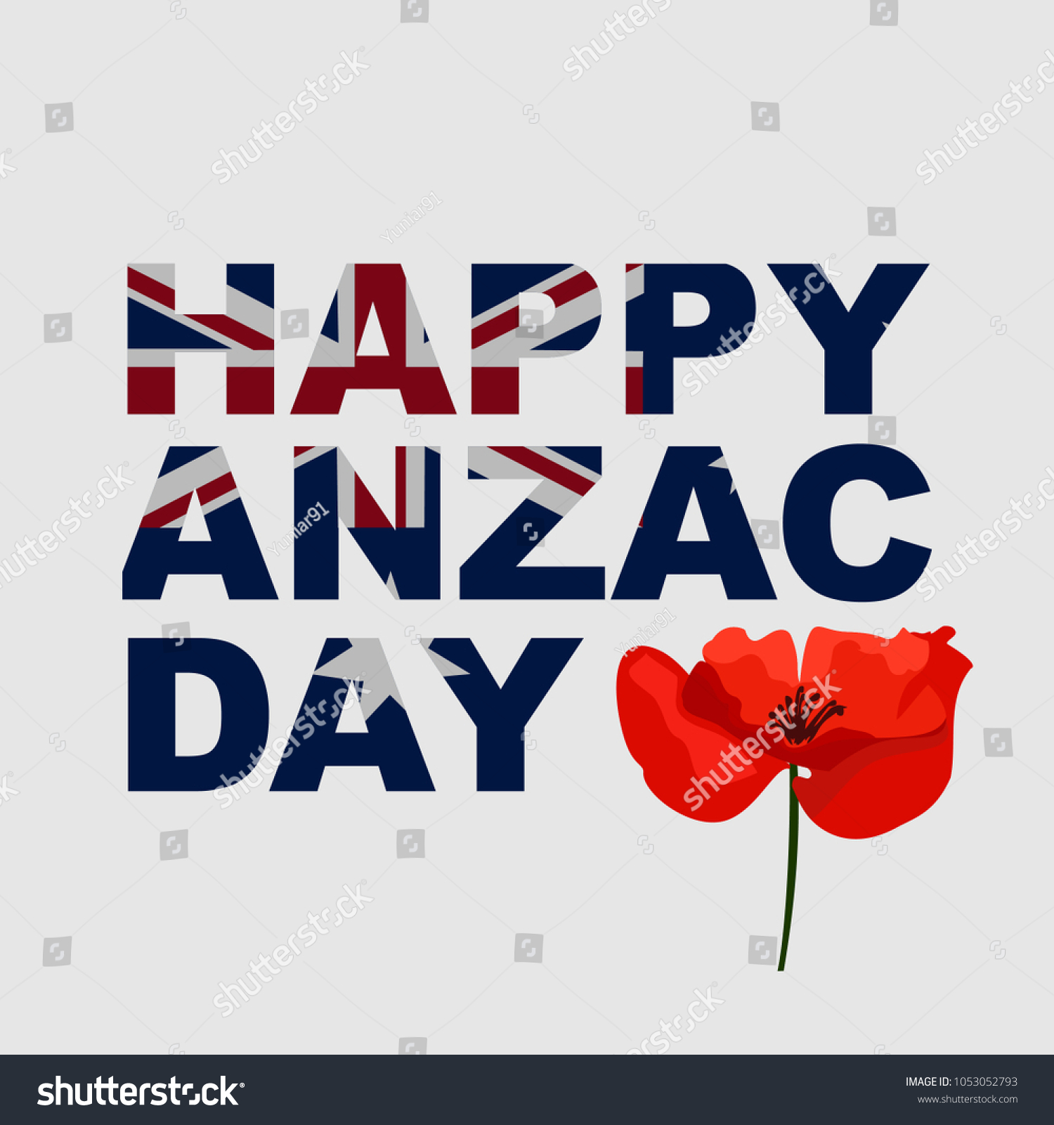 Happy Anzac Day Vector Illustration Stock Vector (Royalty Free ...