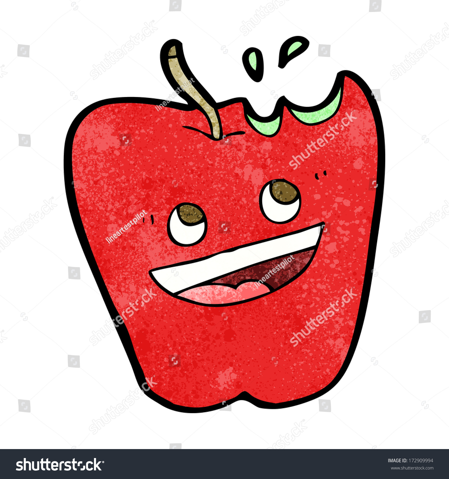 Happy Apple Cartoon Stock Vector (Royalty Free) 172909994 | Shutterstock