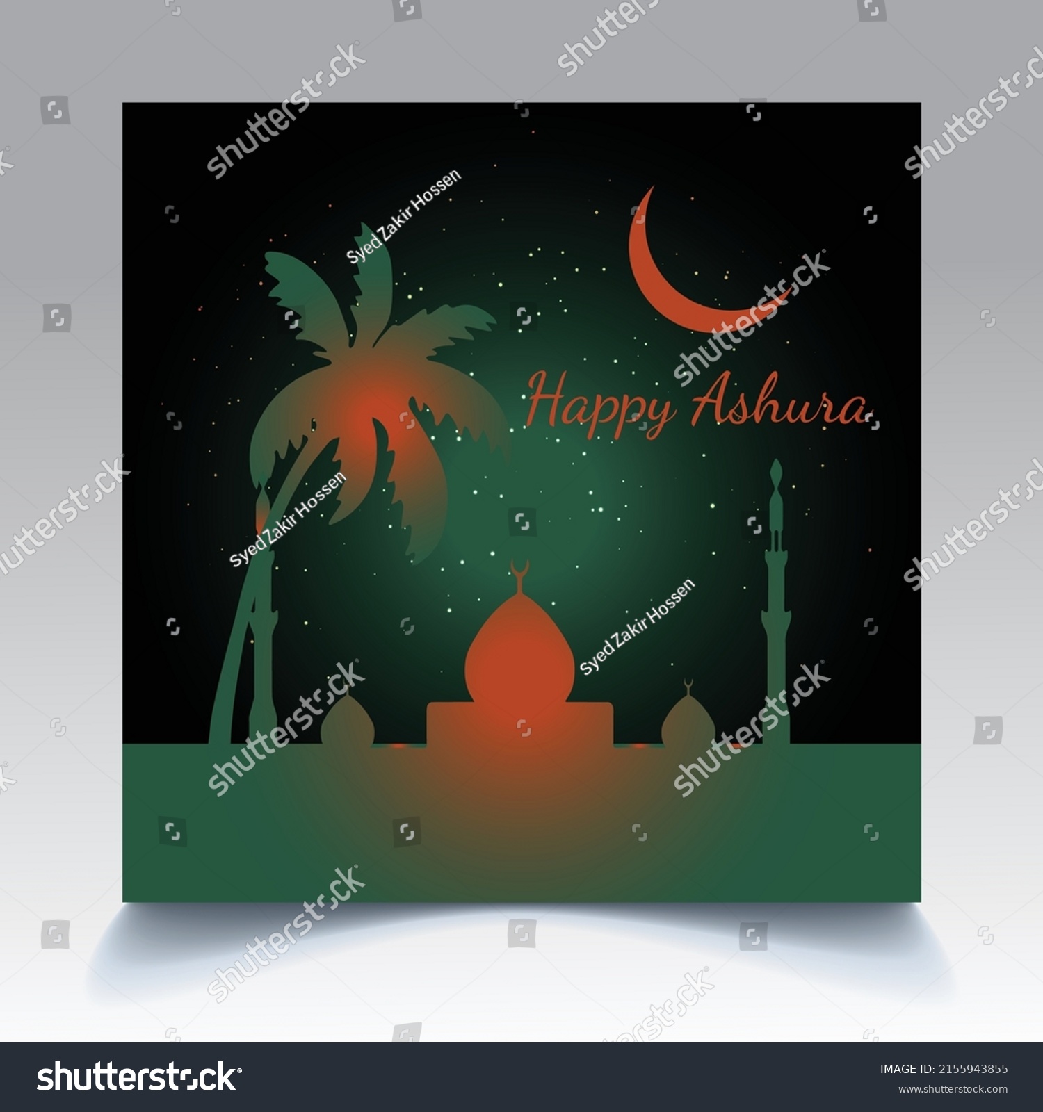 Happy Ashura Vector Template Design Stock Vector (Royalty Free ...