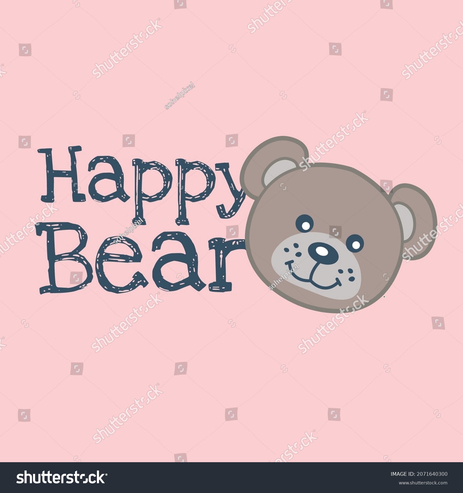 Happy Bear Design Check Eps Vector Stock Vector (Royalty Free ...