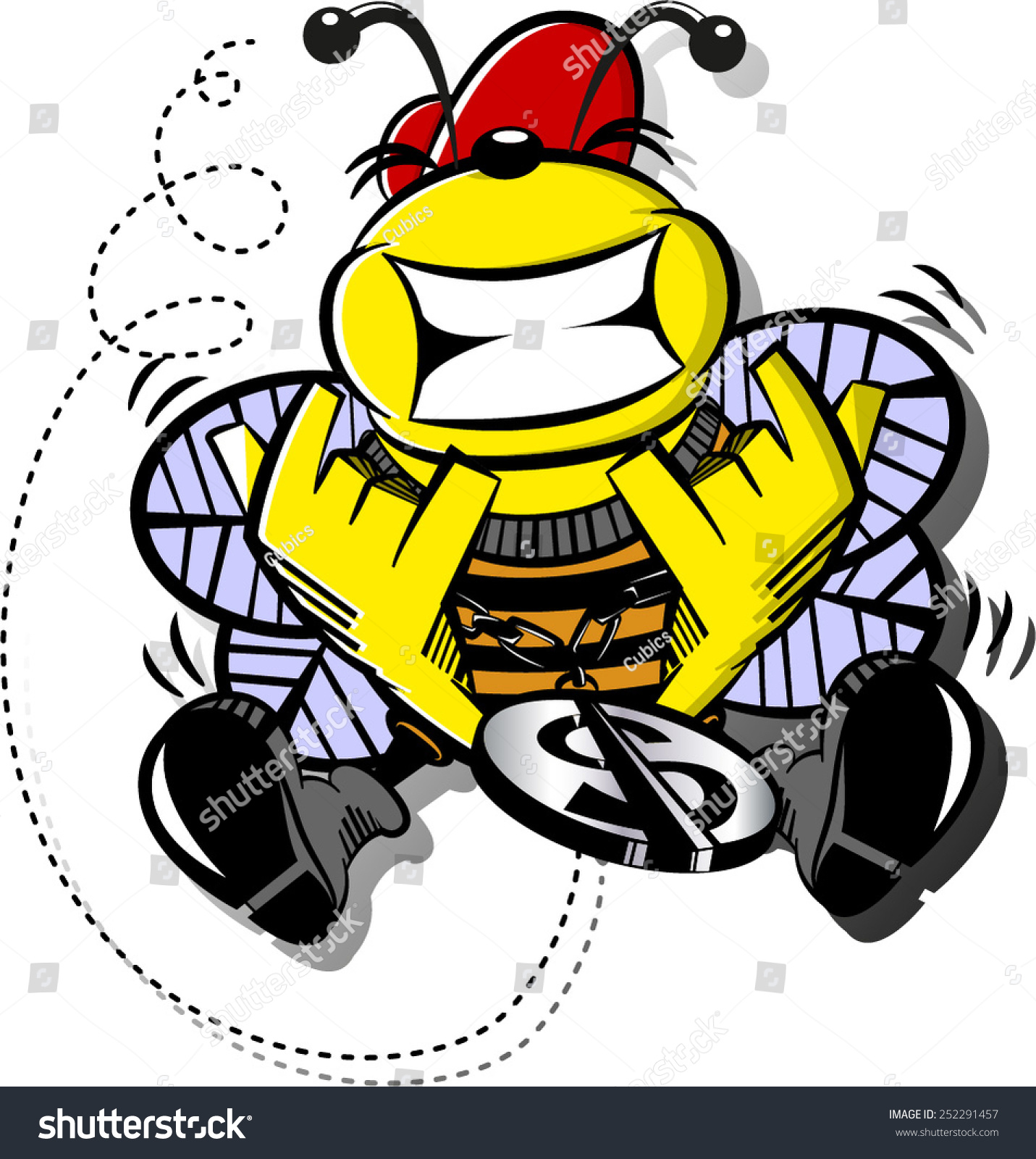 Happy Bee Boy Cartoon Vector 스톡 벡터(로열티 프리) 252291457 | Shutterstock