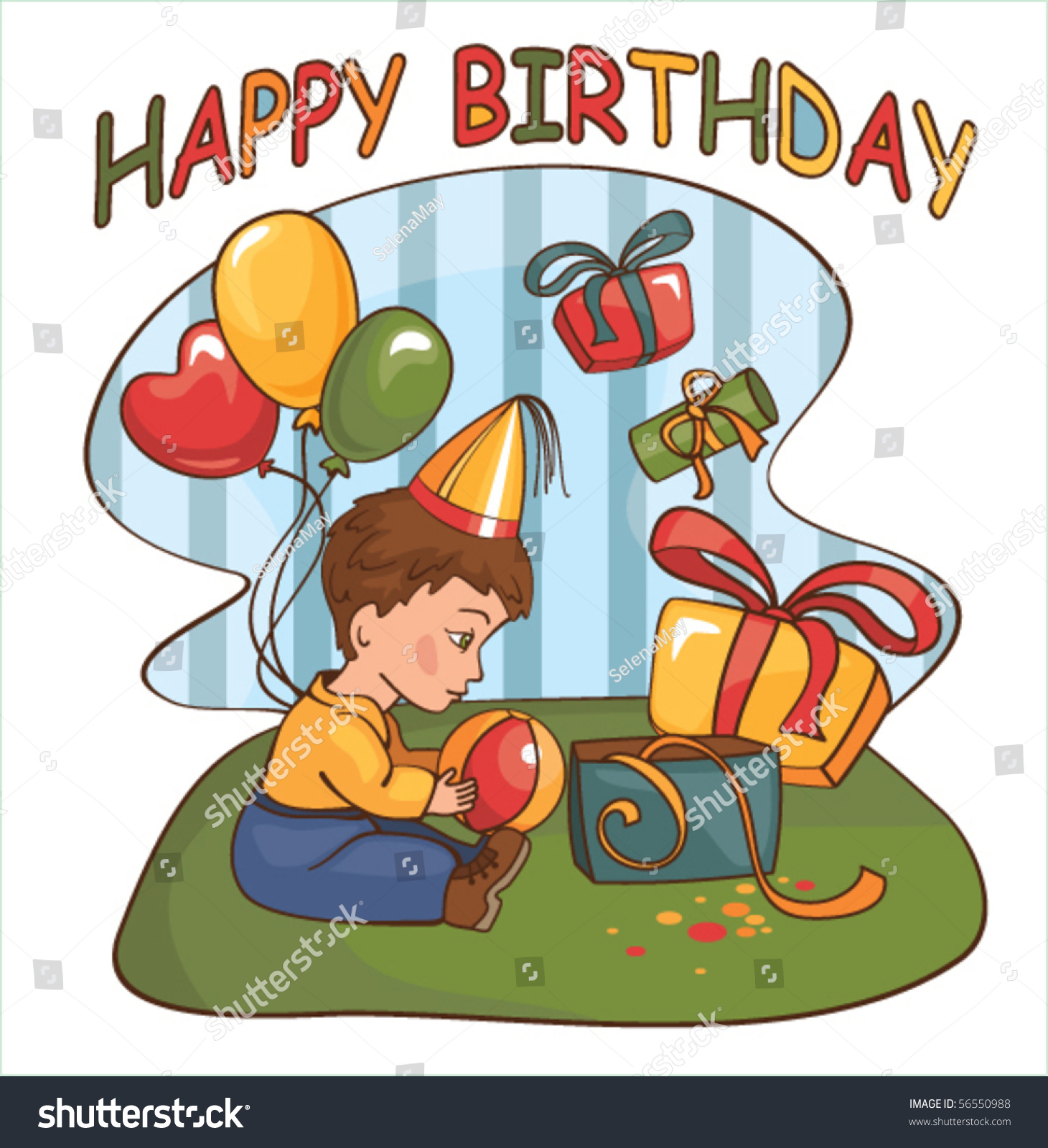 Happy Birthday Stock Vector (Royalty Free) 56550988 | Shutterstock