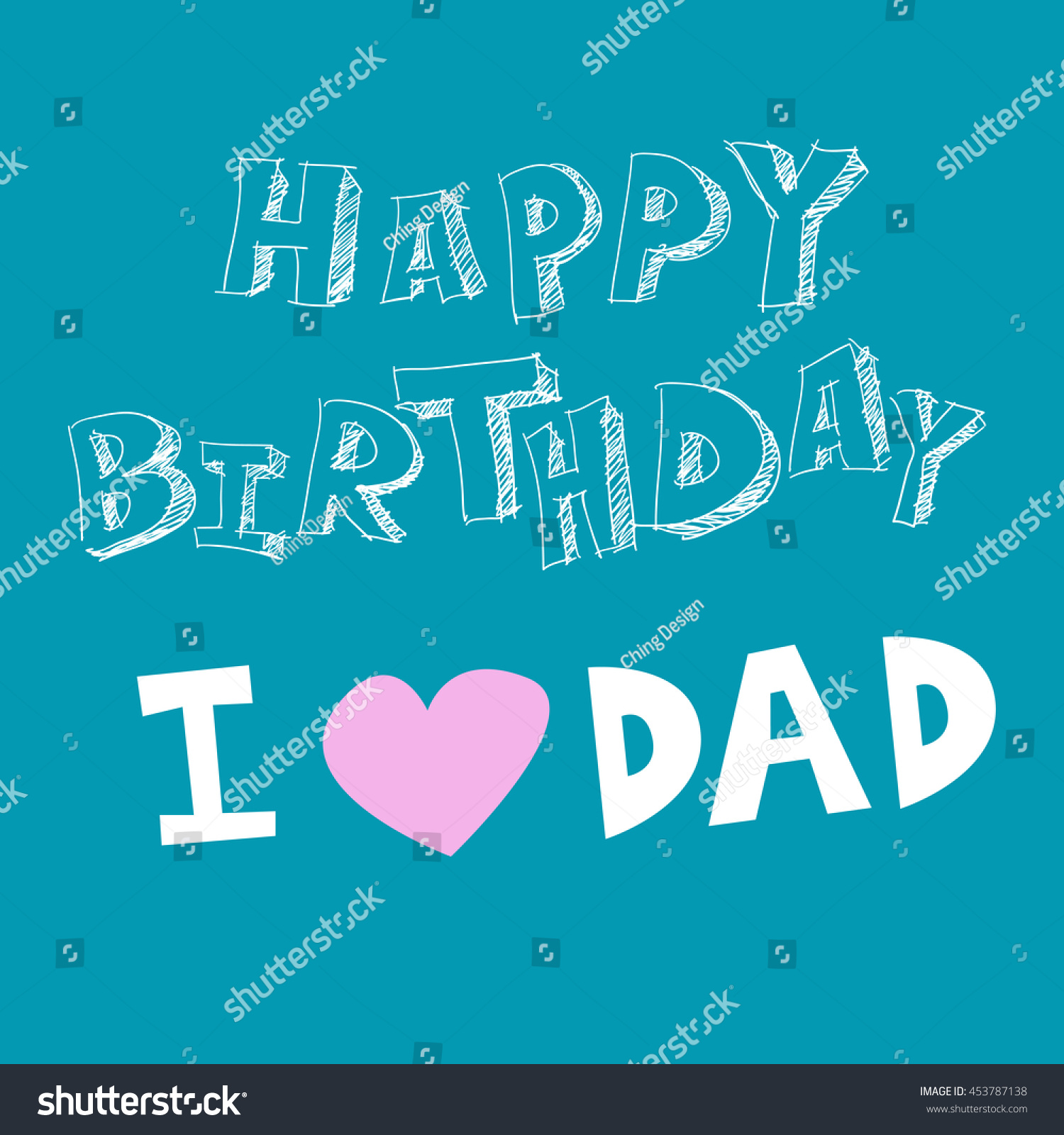 Happy Birthday Dad Vector Father Stock Vector 453787138 - Shutterstock