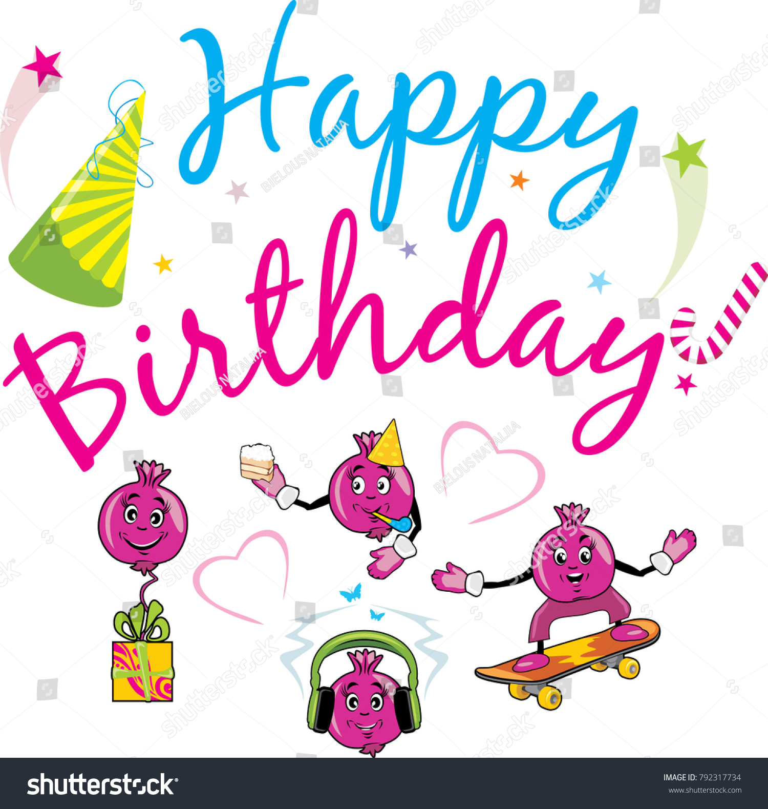 Happy Birthday Festive Design Vector Stock Vector (Royalty Free ...