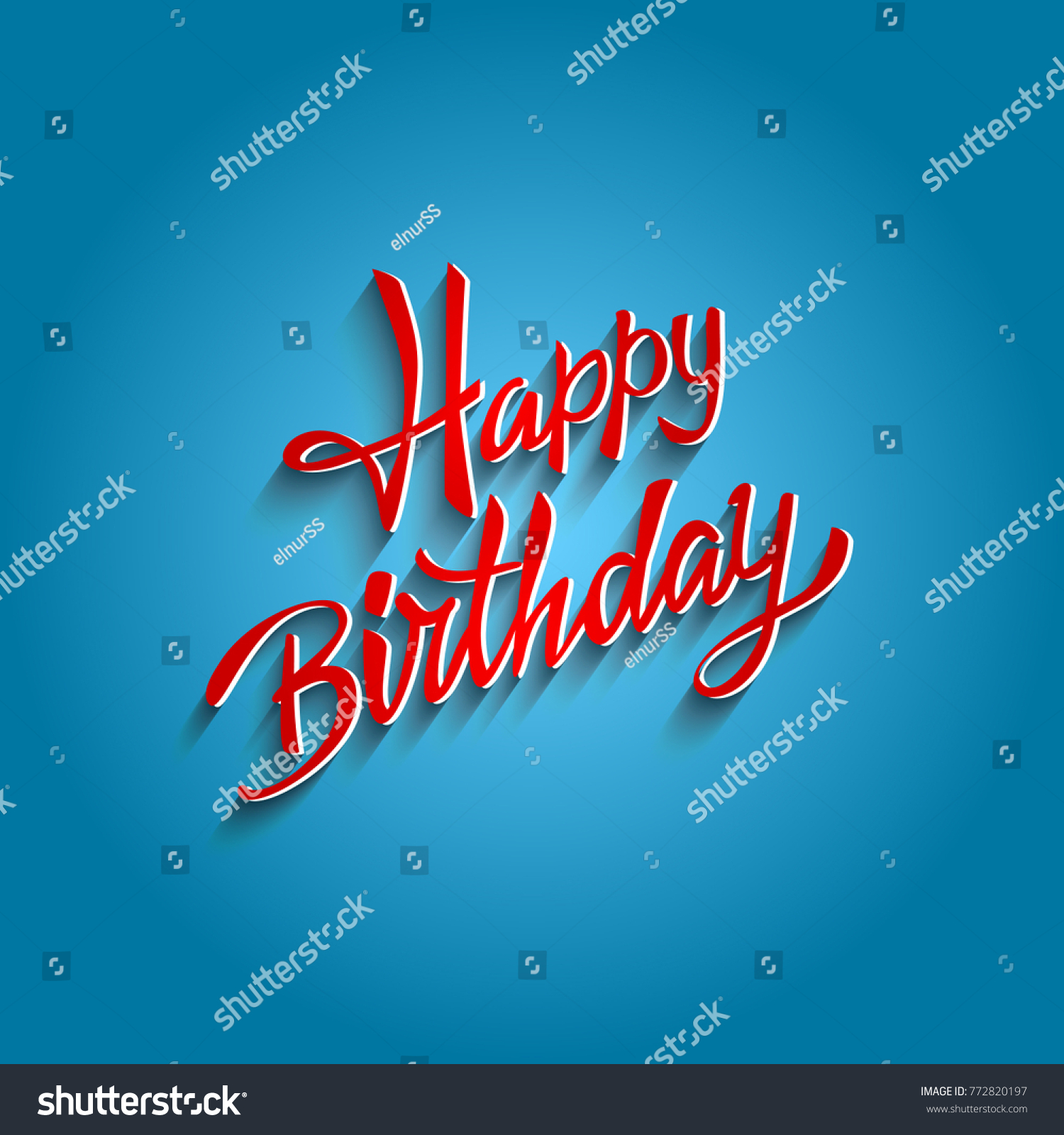 Happy Birthday Hand Vector Stock Vector (Royalty Free) 772820197 ...