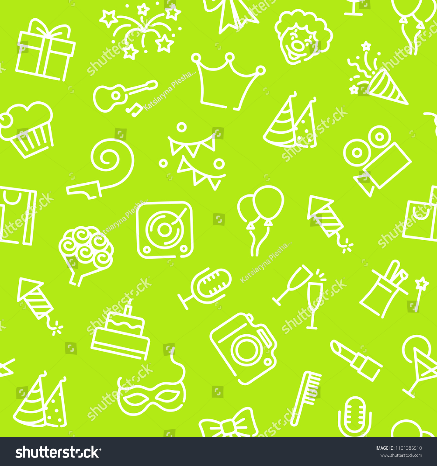 Happy Birthday Party Pattern Vector Seamless: vector de stock (libre de ...