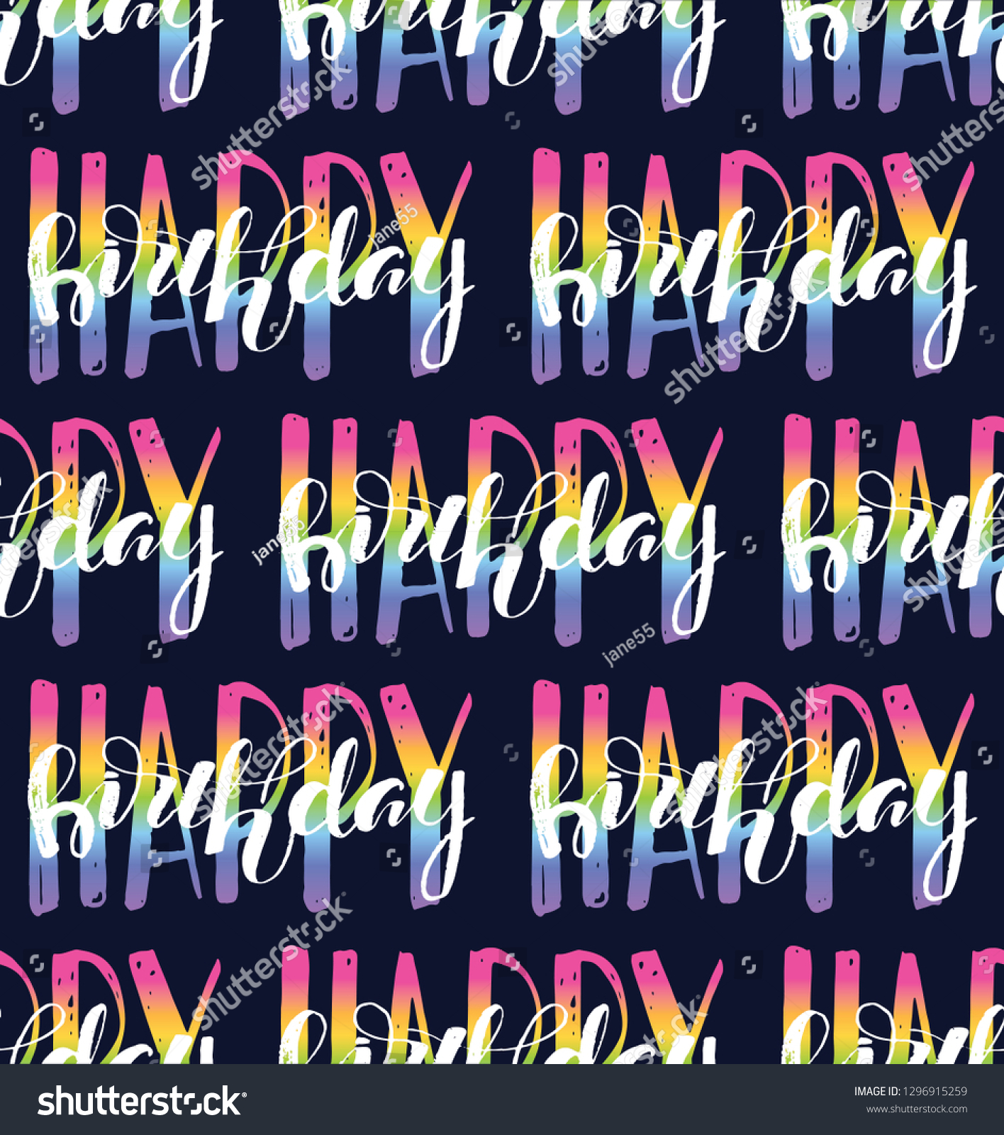 Happy Birthday Pattern Background Texture Wallpaper Stock Vector ...