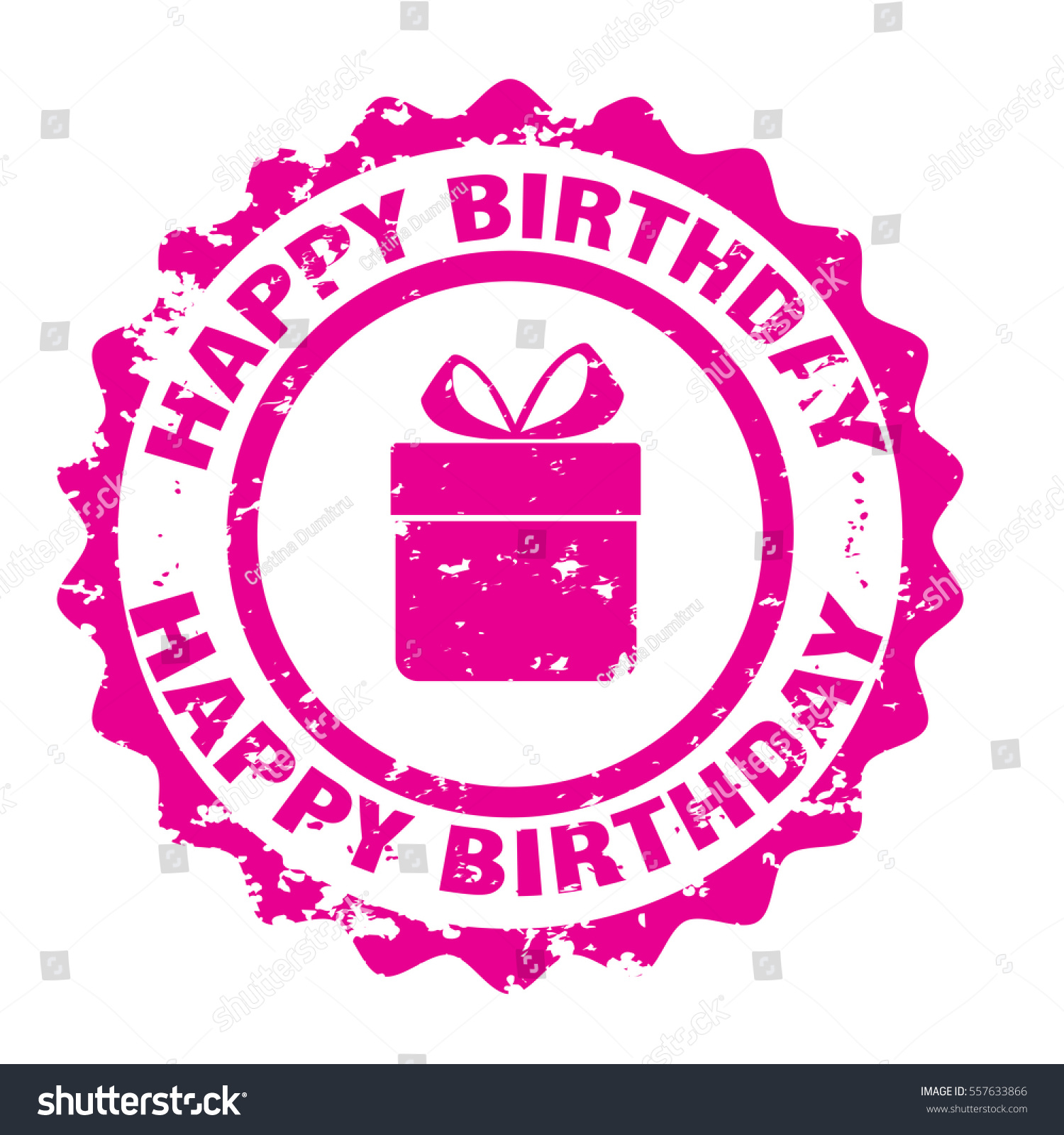 Happy Birthday Stamp Vector Stock Vector (Royalty Free) 557633866 ...