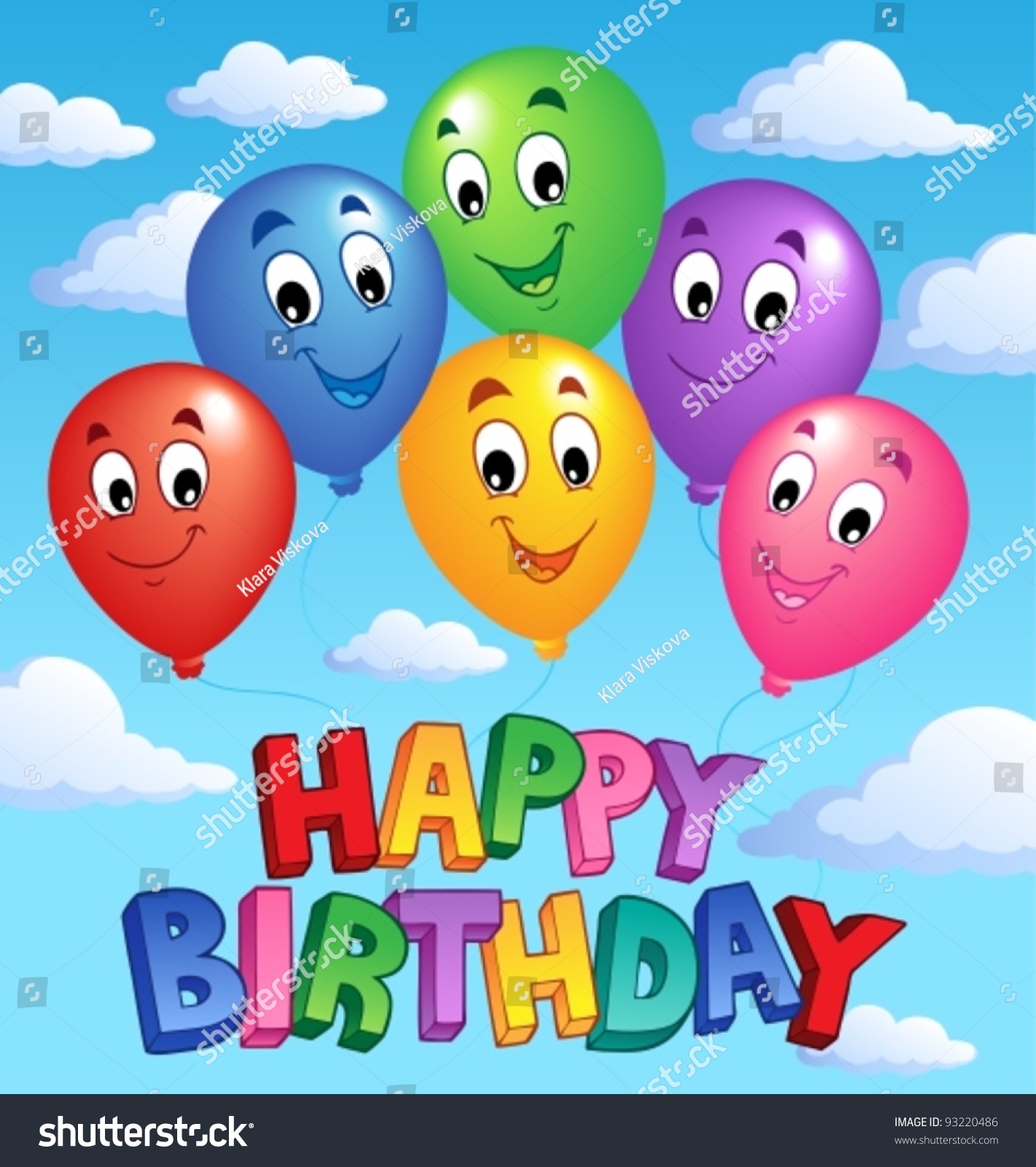 Happy Birthday Topic Image 3 Vector Stock Vector (Royalty Free ...