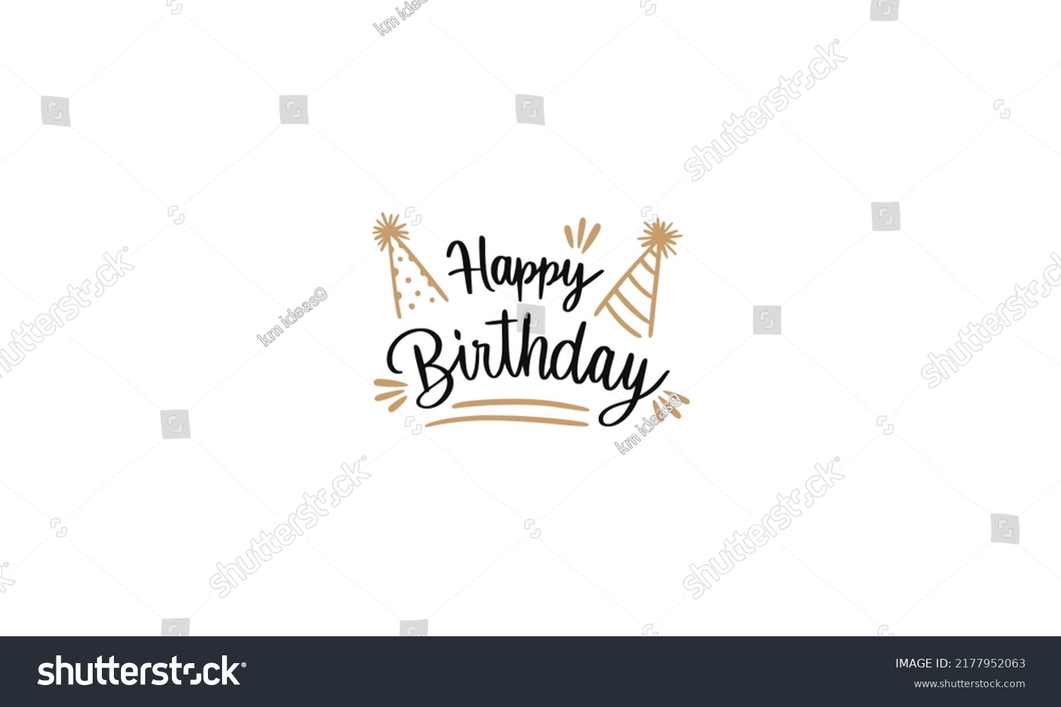 Happy Birthday Vector Logo Design Template Stock Vector (Royalty Free ...