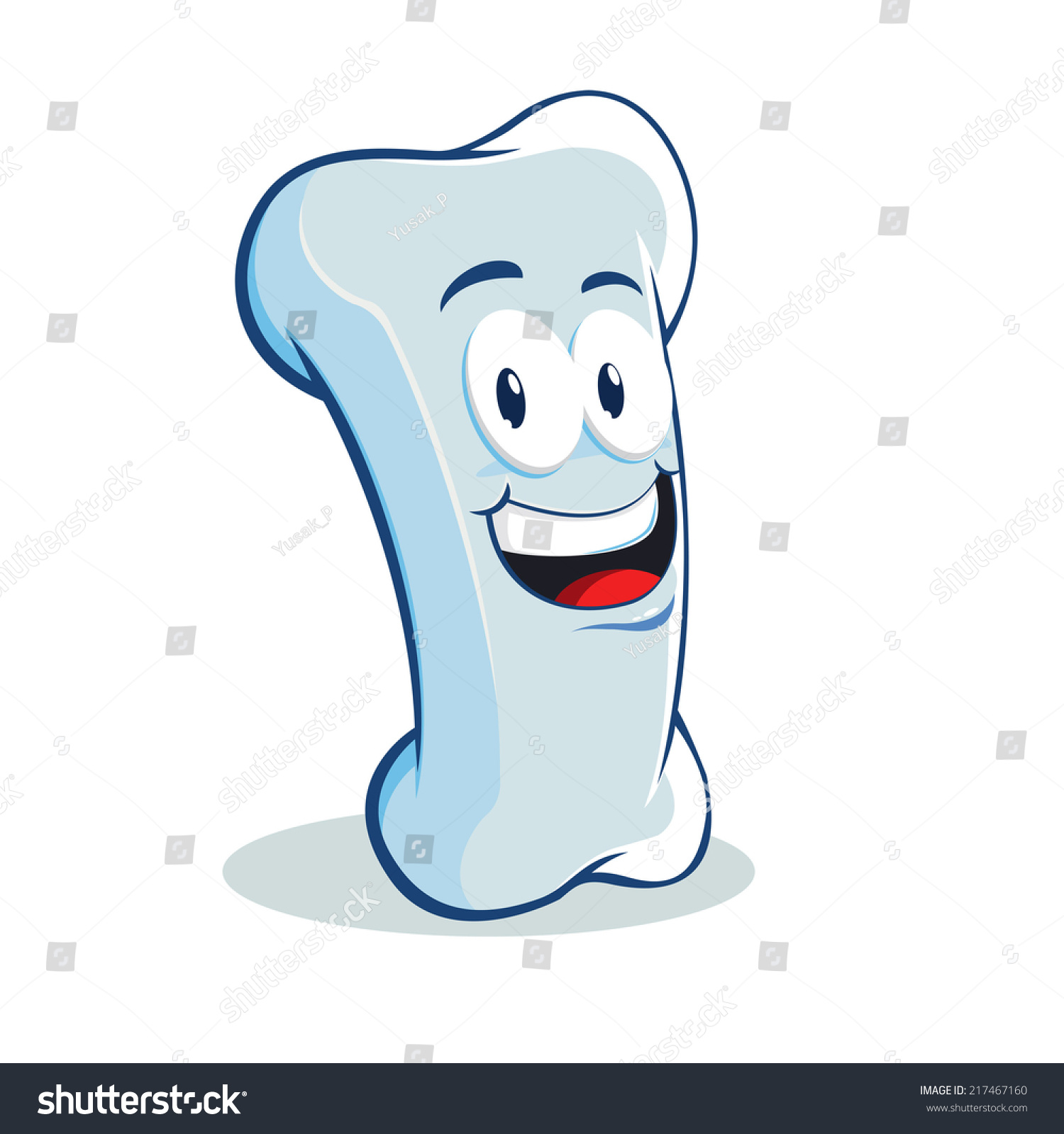 Happy Bone Mascot Stock Vector 217467160 - Shutterstock