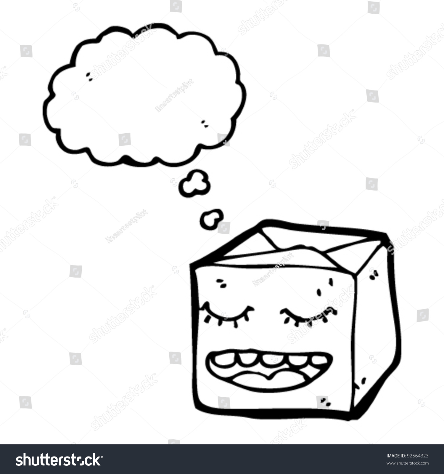 Happy Box Cartoon Character Stock Vector (Royalty Free) 92564323