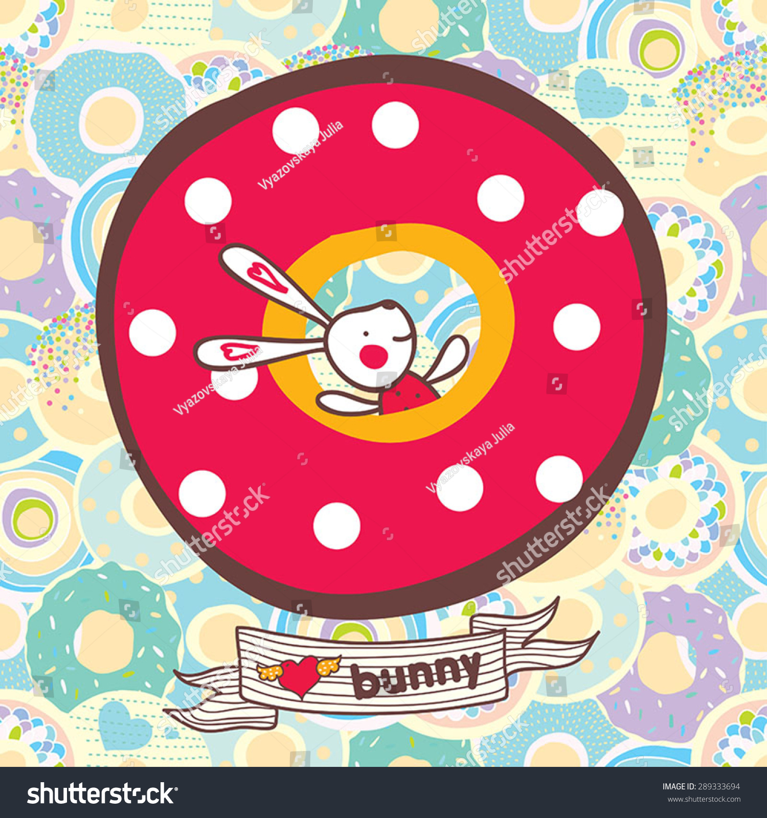 Happy Bunny Vector Illustration Stock Vector (Royalty Free) 289333694