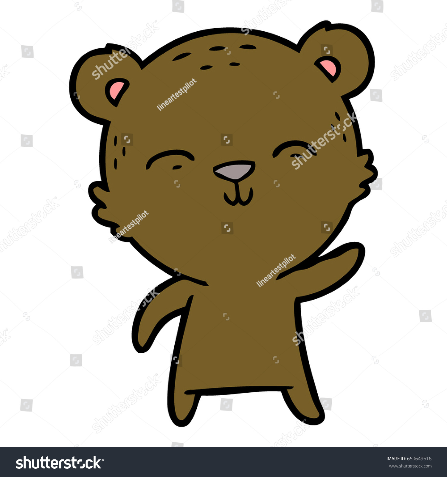 Happy Cartoon Bear Stock Vector (Royalty Free) 650649616 | Shutterstock