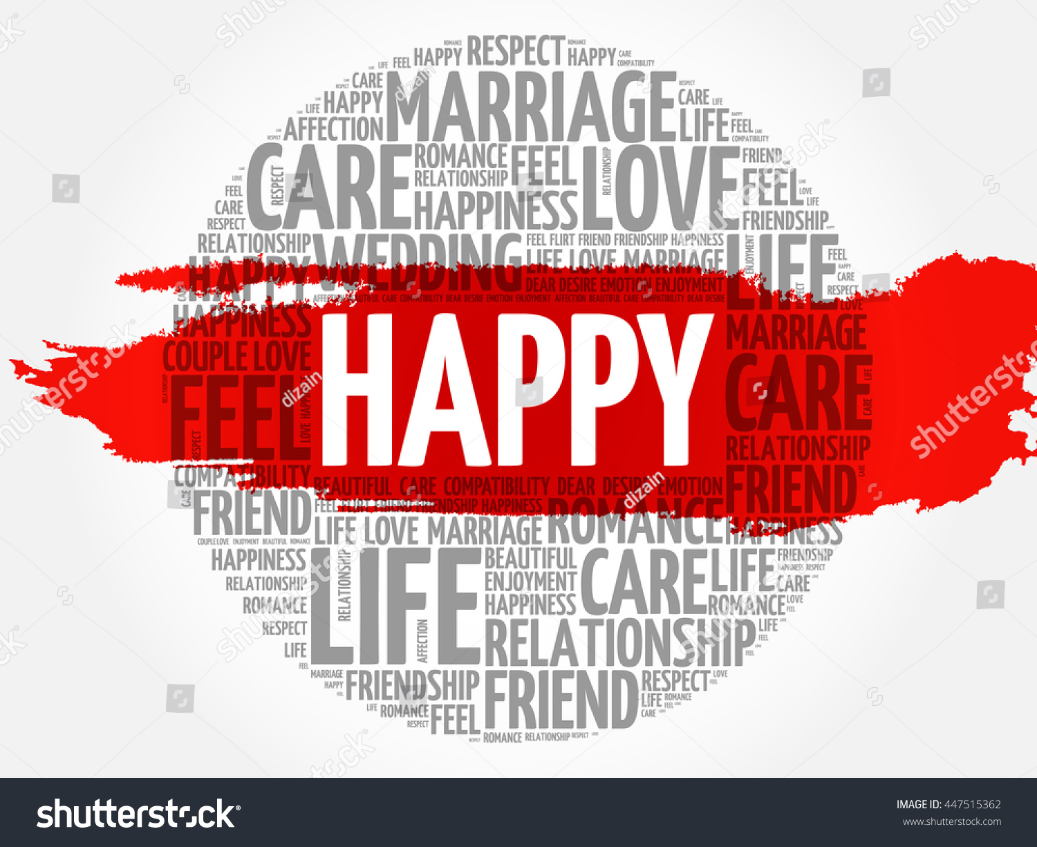 Happy Circle Word Cloud Collage Concept Stock Vector (Royalty Free ...