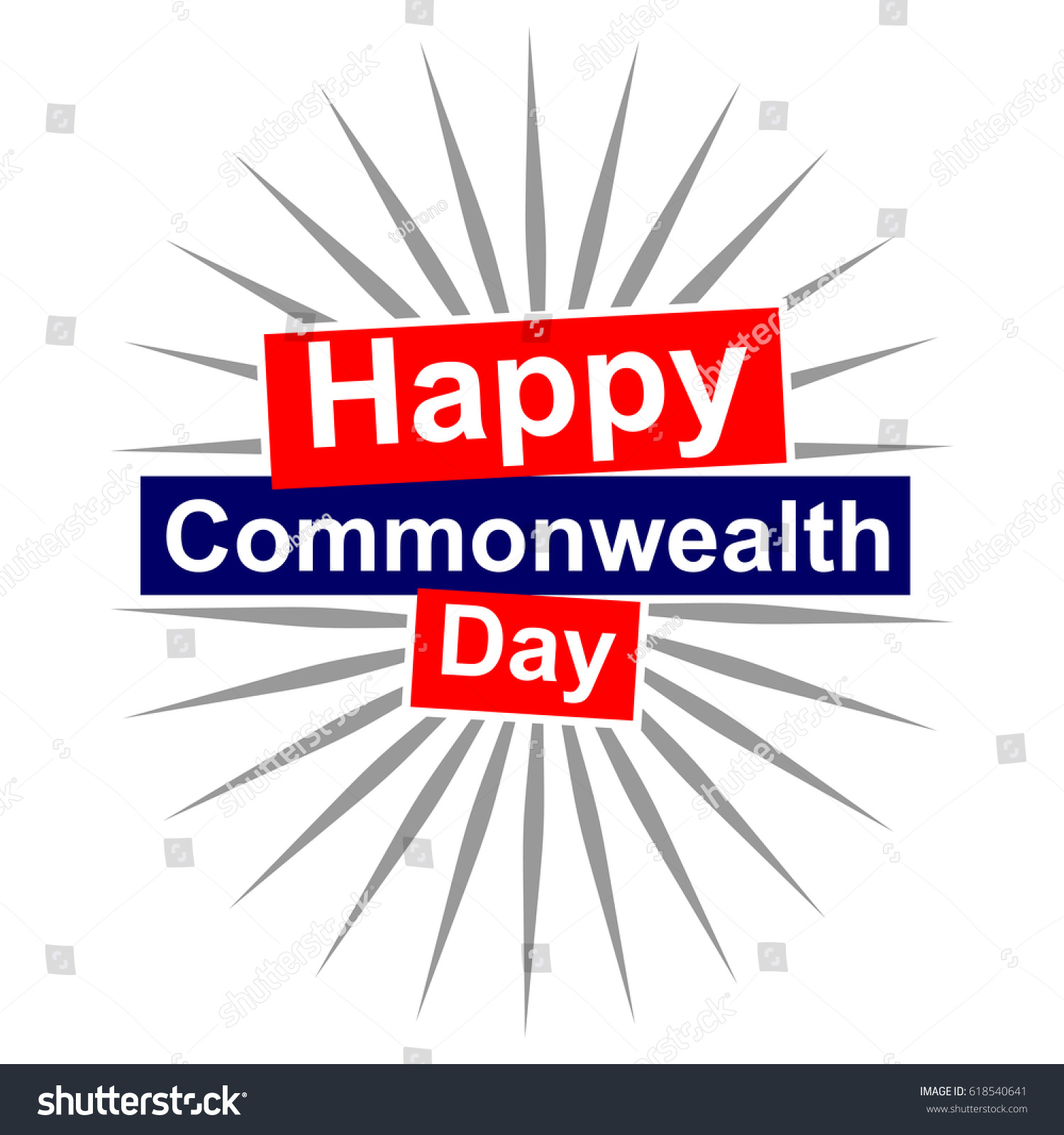 Happy Commonwealth Day Logo Vector Template Stock Vector (Royalty Free ...