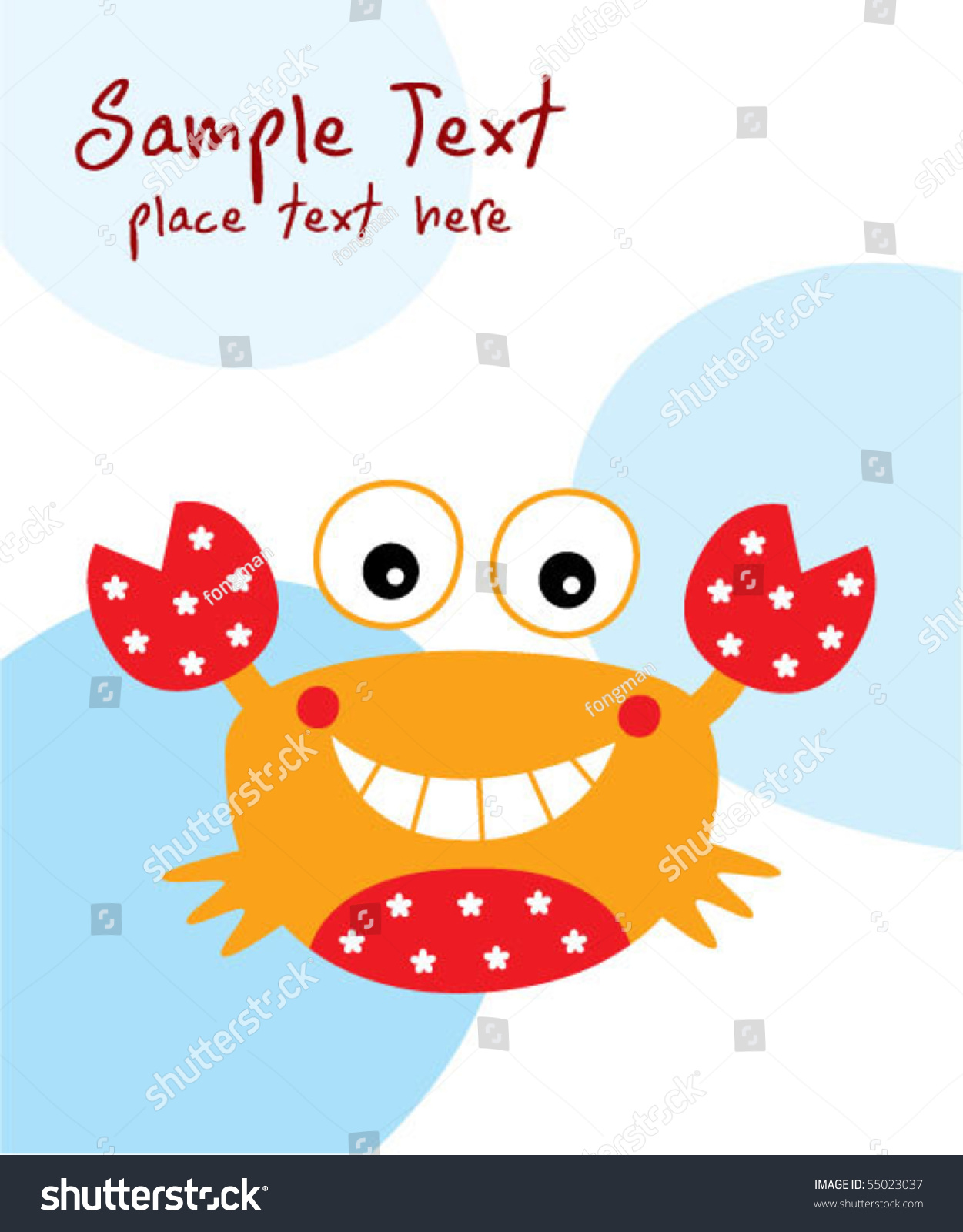 Happy Crab Doodle Stock Vector (Royalty Free) 55023037 | Shutterstock
