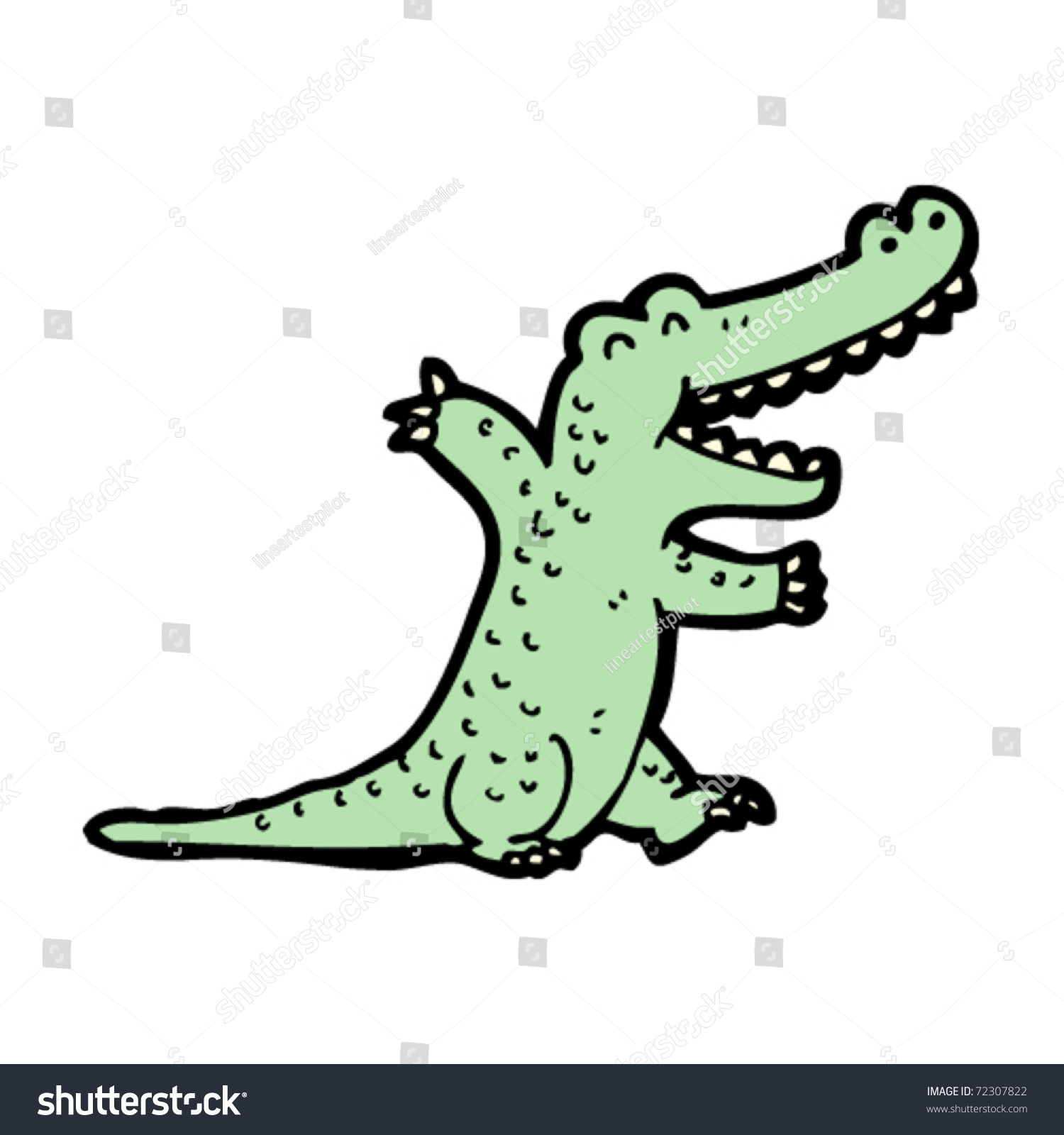 Happy Crocodile Cartoon Stock Vector (Royalty Free) 72307822 | Shutterstock