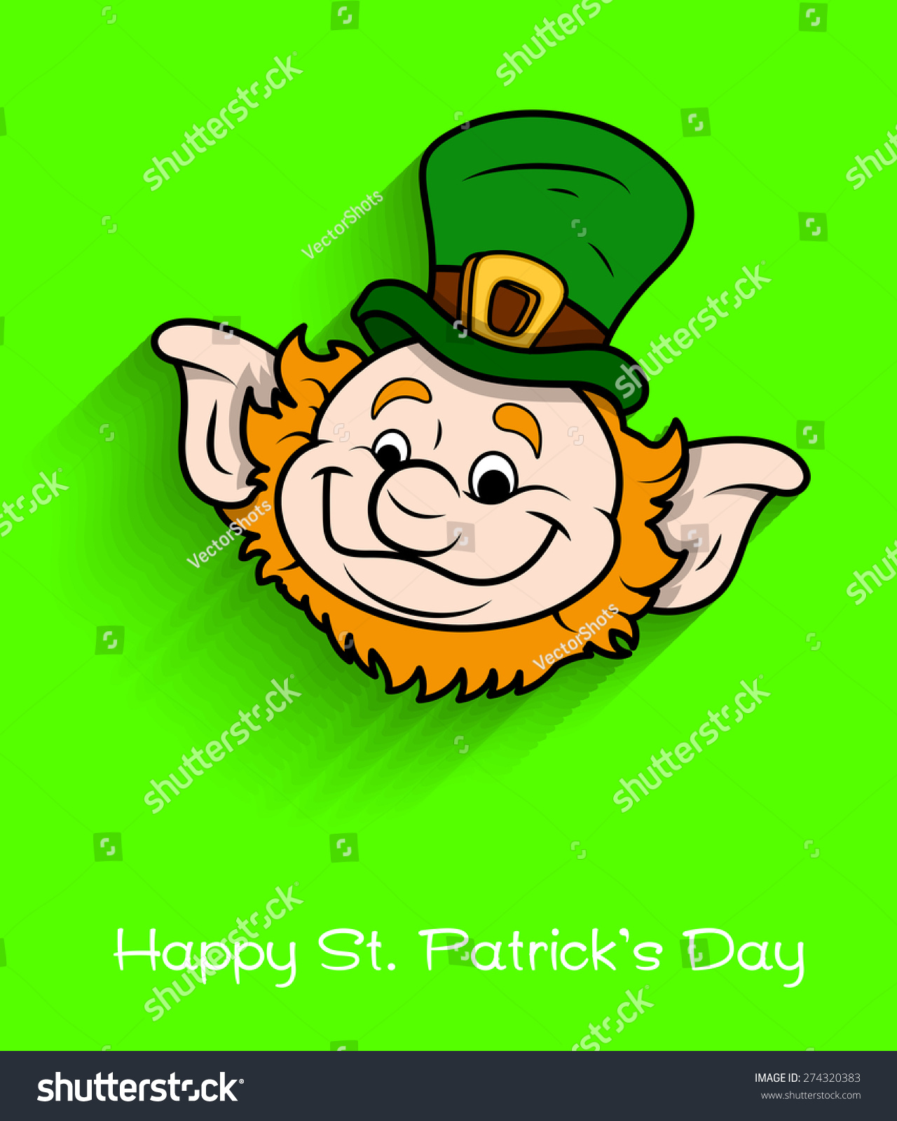 Happy Cute Kid Elf Face Expression Stock Vector (Royalty Free ...