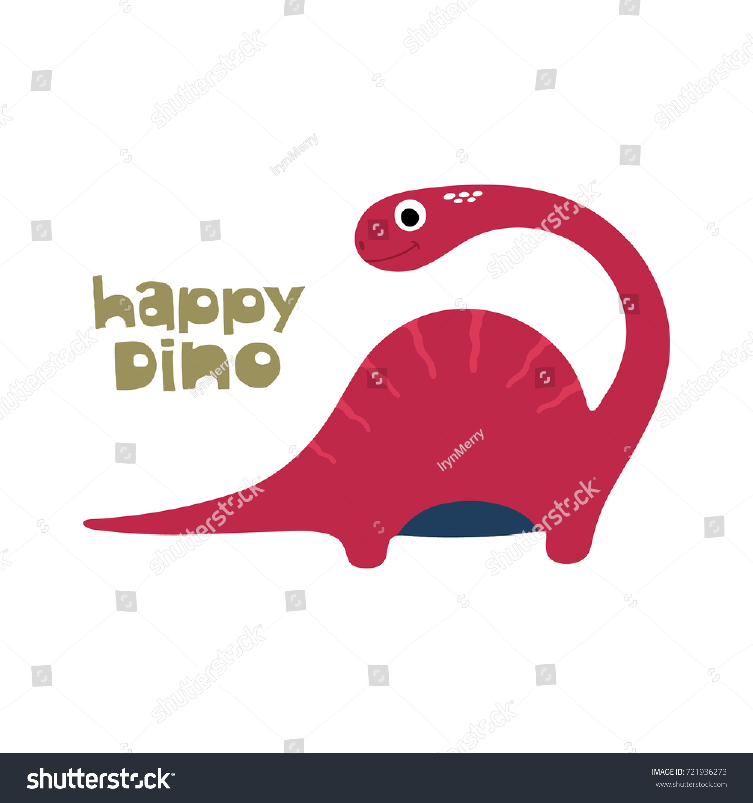 Happy Dinosaur Vector Illustration Stock Vector (Royalty Free) 721936273