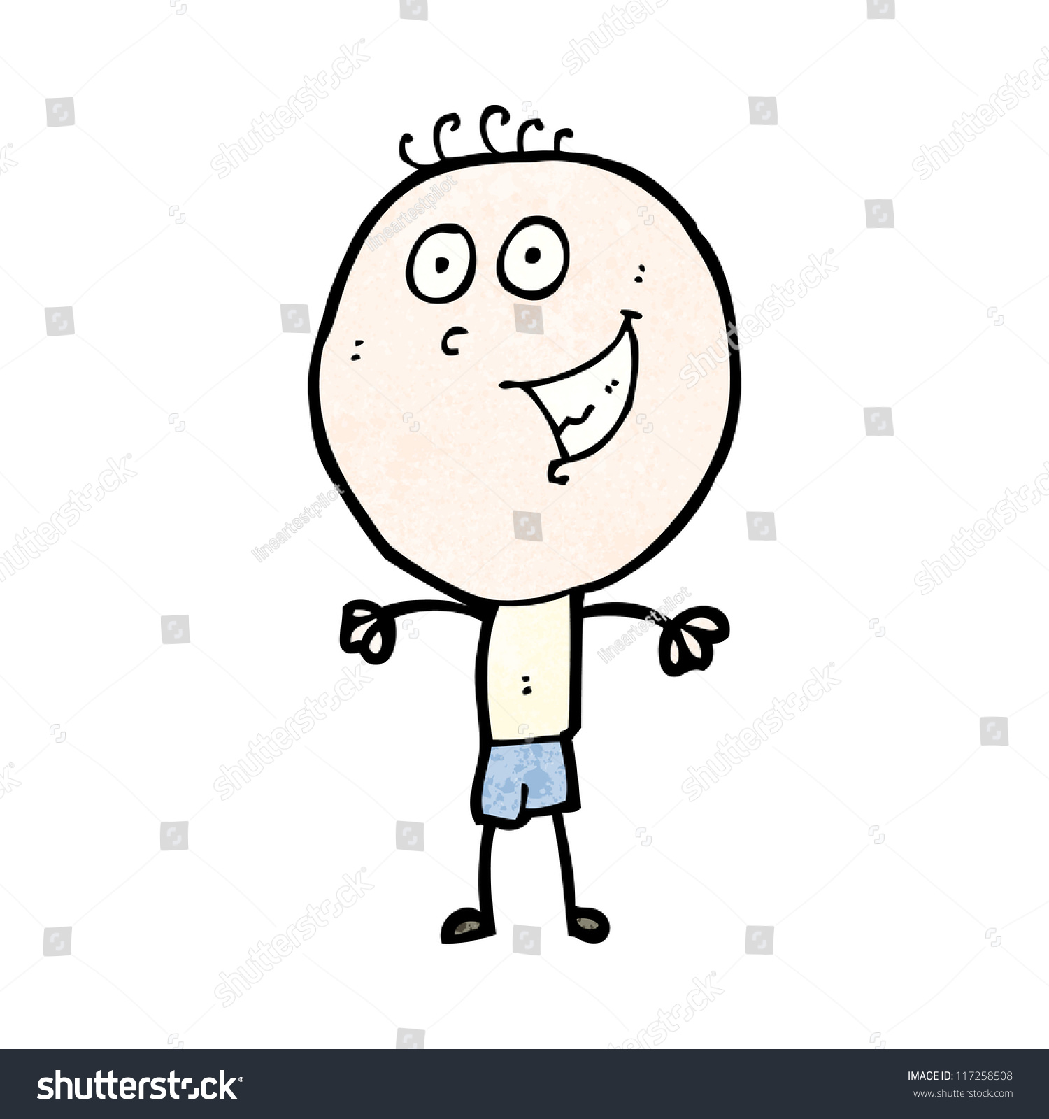 Happy Doodle Man Stock Vector (Royalty Free) 117258508 | Shutterstock