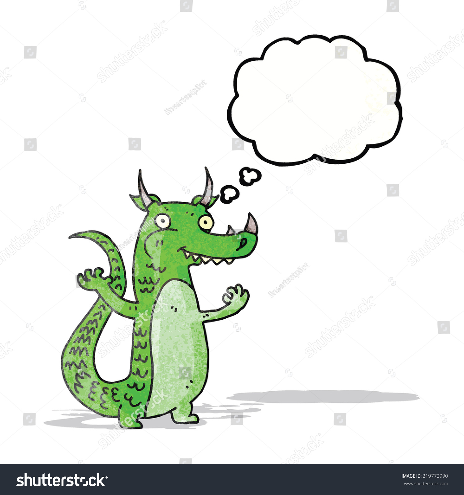 Happy Dragon Cartoon Stock Vector (Royalty Free) 219772990