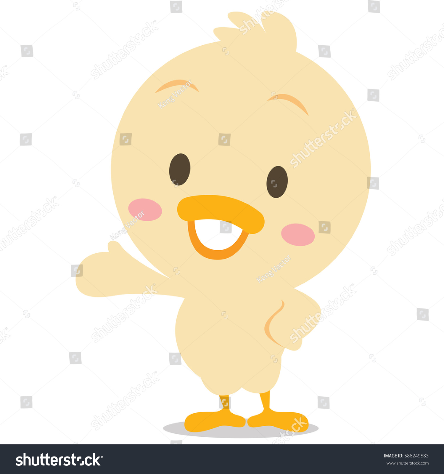 Happy Duck Character Vector Illustration Stock Vector (Royalty Free ...