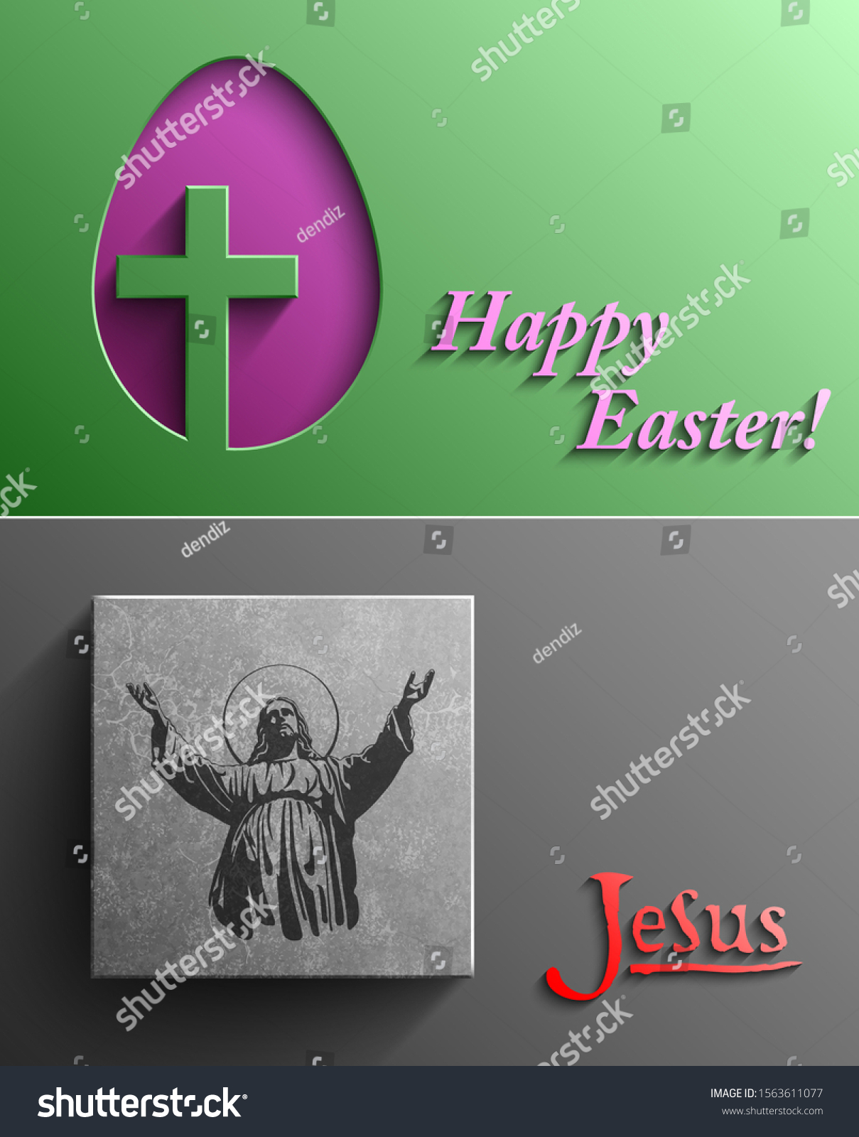 Happy Easter Background Jesus Christ Easter Stock Vector (Royalty Free ...