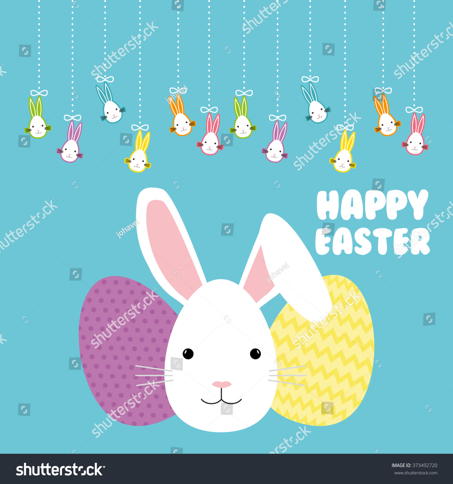 Happy Easter Design Stock Vector 373492720 - Shutterstock