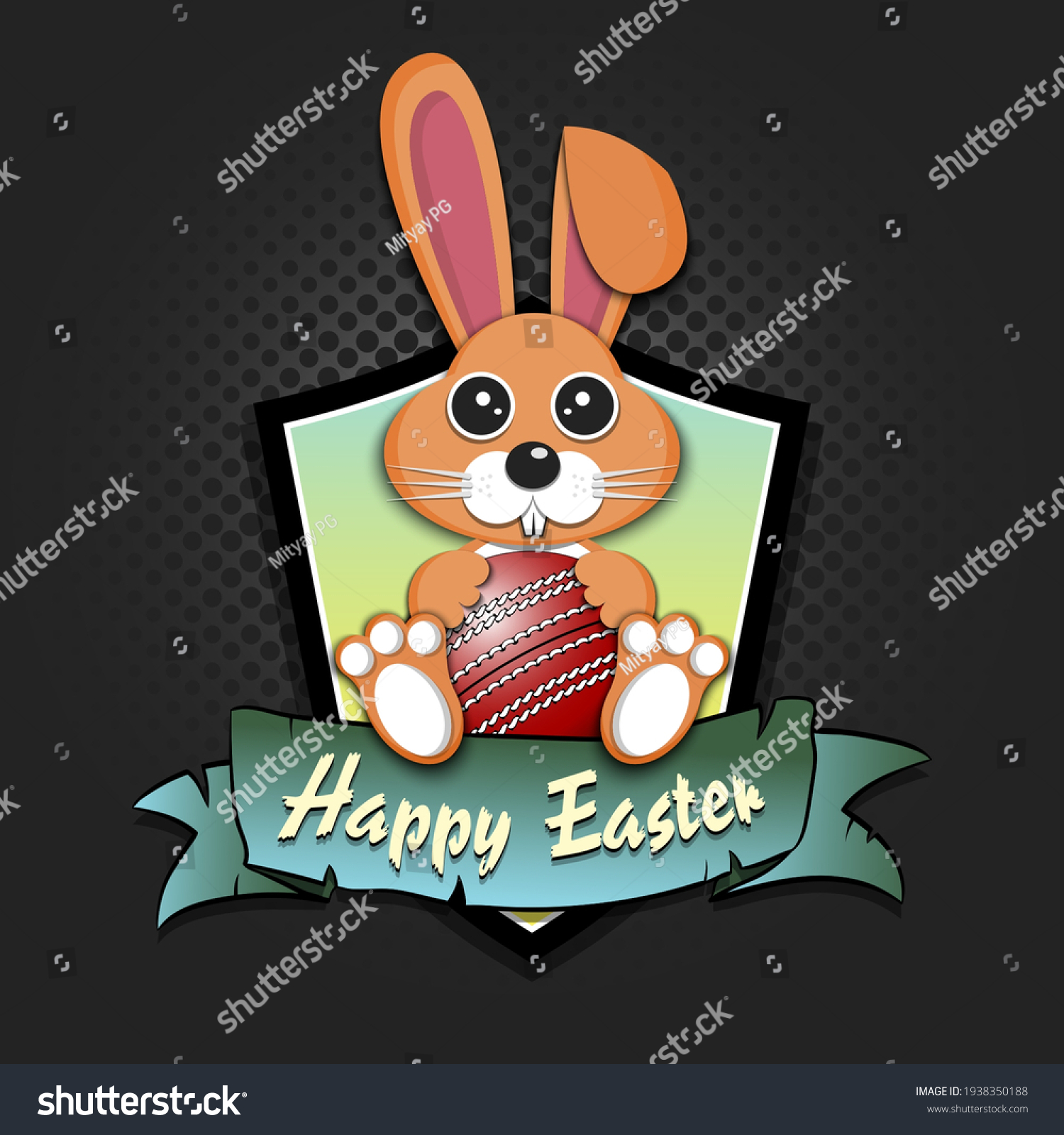 Happy Easter Easter Logo Design Template Stock Vector (Royalty Free ...