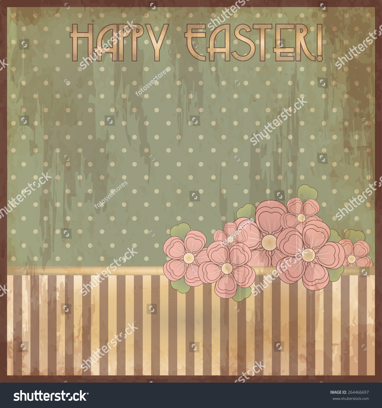 Happy Easter Old Cover Design Vector Stock Vector (Royalty Free ...
