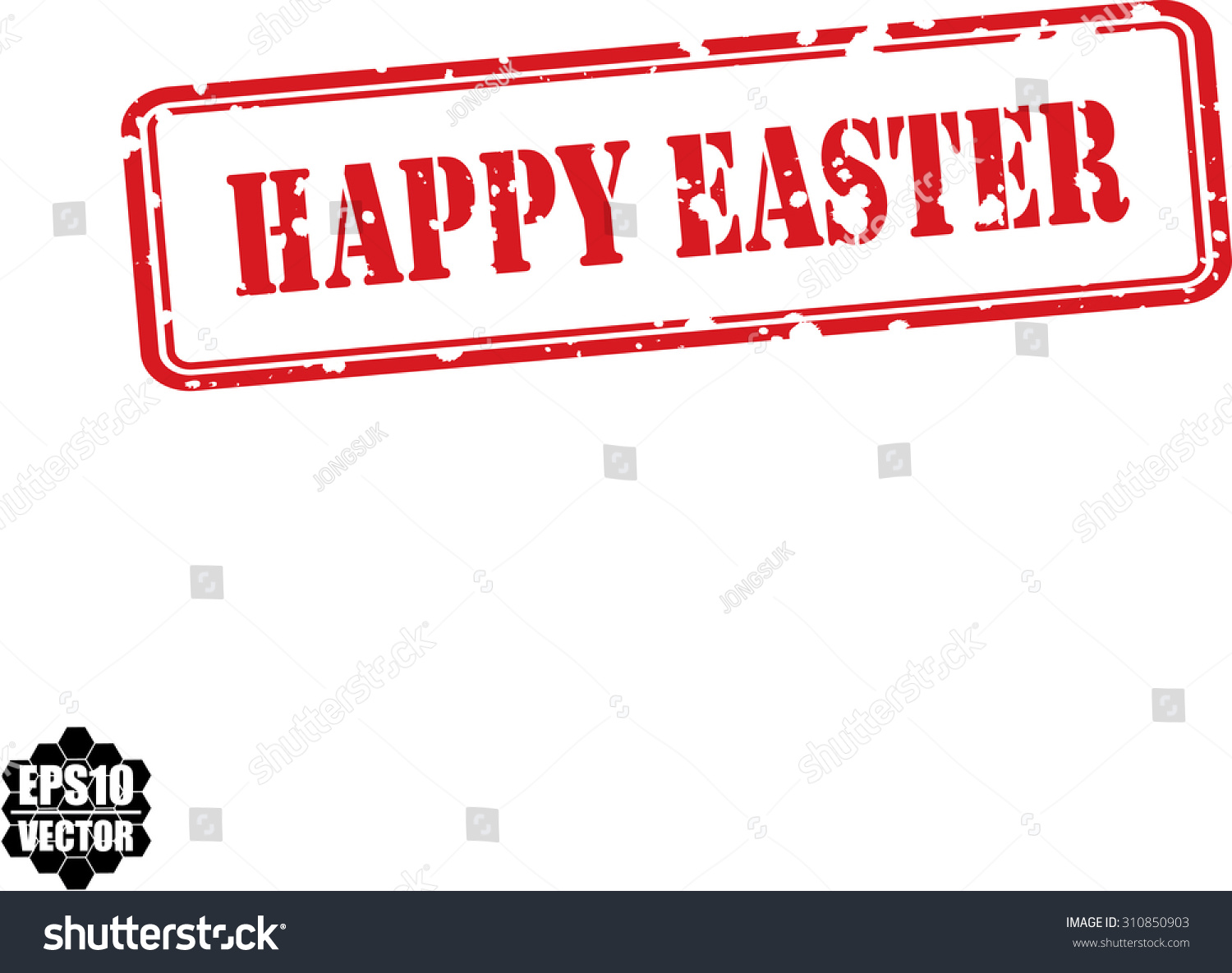 Happy Easter Red Grunge Rubber Stamp Stock Vector (Royalty Free ...