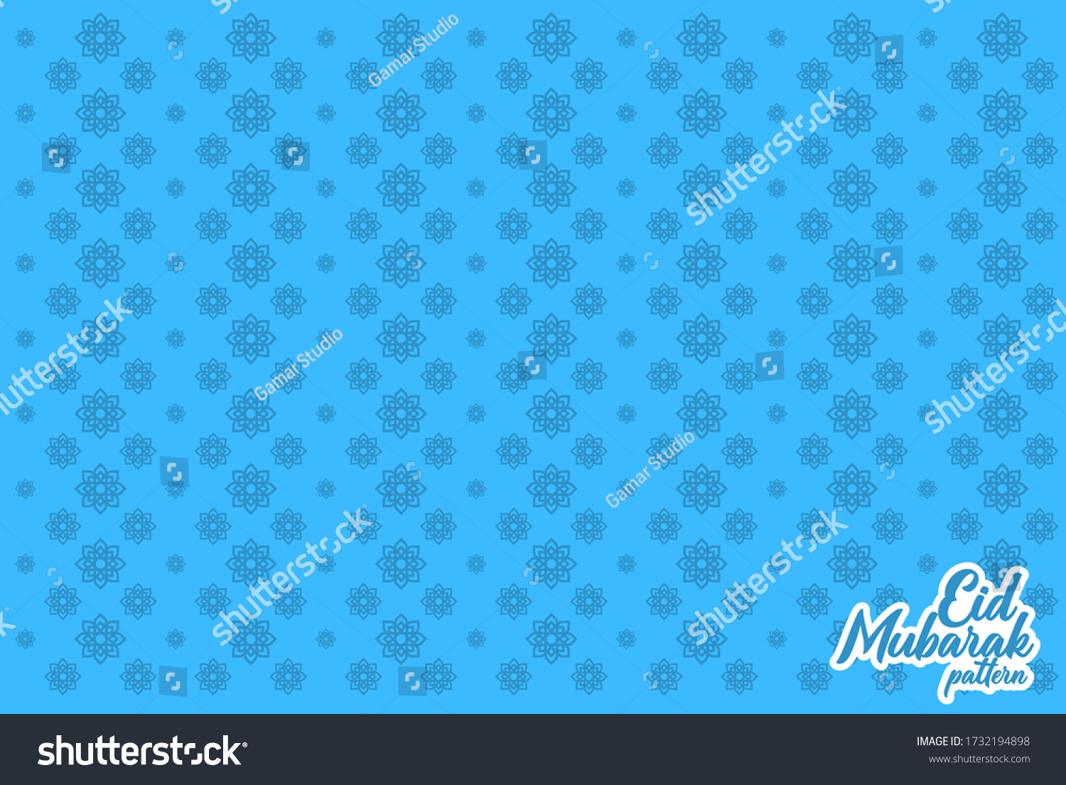 Happy Eid Mubarak Pattern Wallpaper Background Stock Vector (Royalty ...