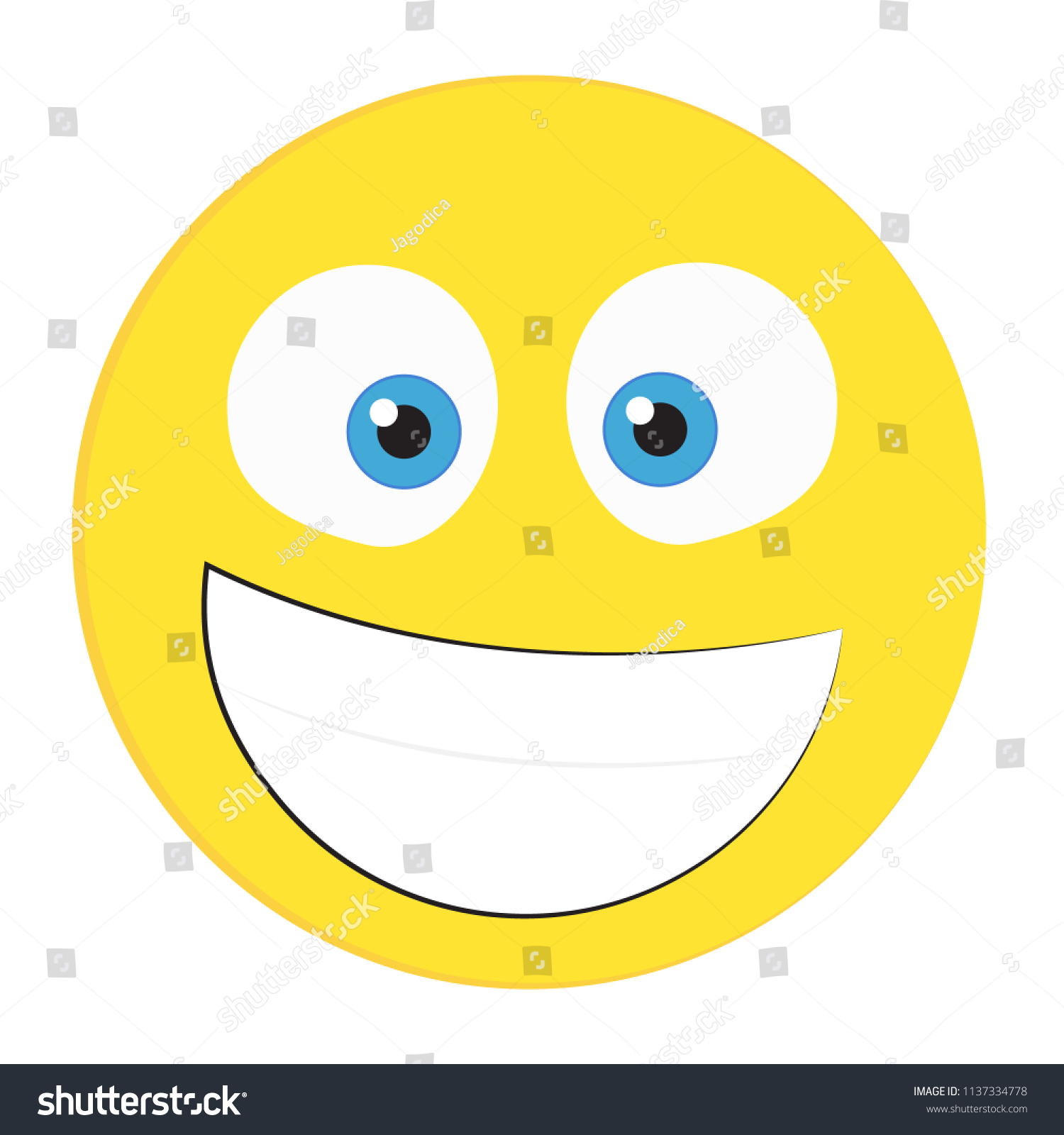 Happy Emoticon Vector Stock Vector (Royalty Free) 1137334778