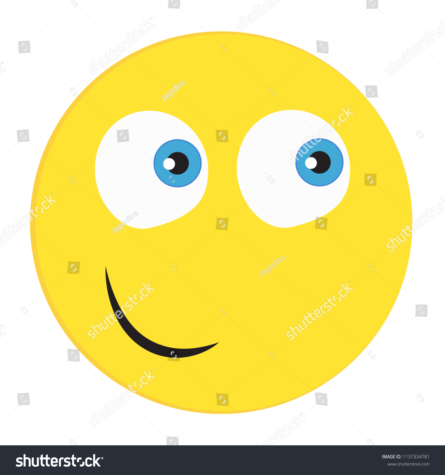 Happy Emoticon Vector Stock Vector (Royalty Free) 1137334781 | Shutterstock