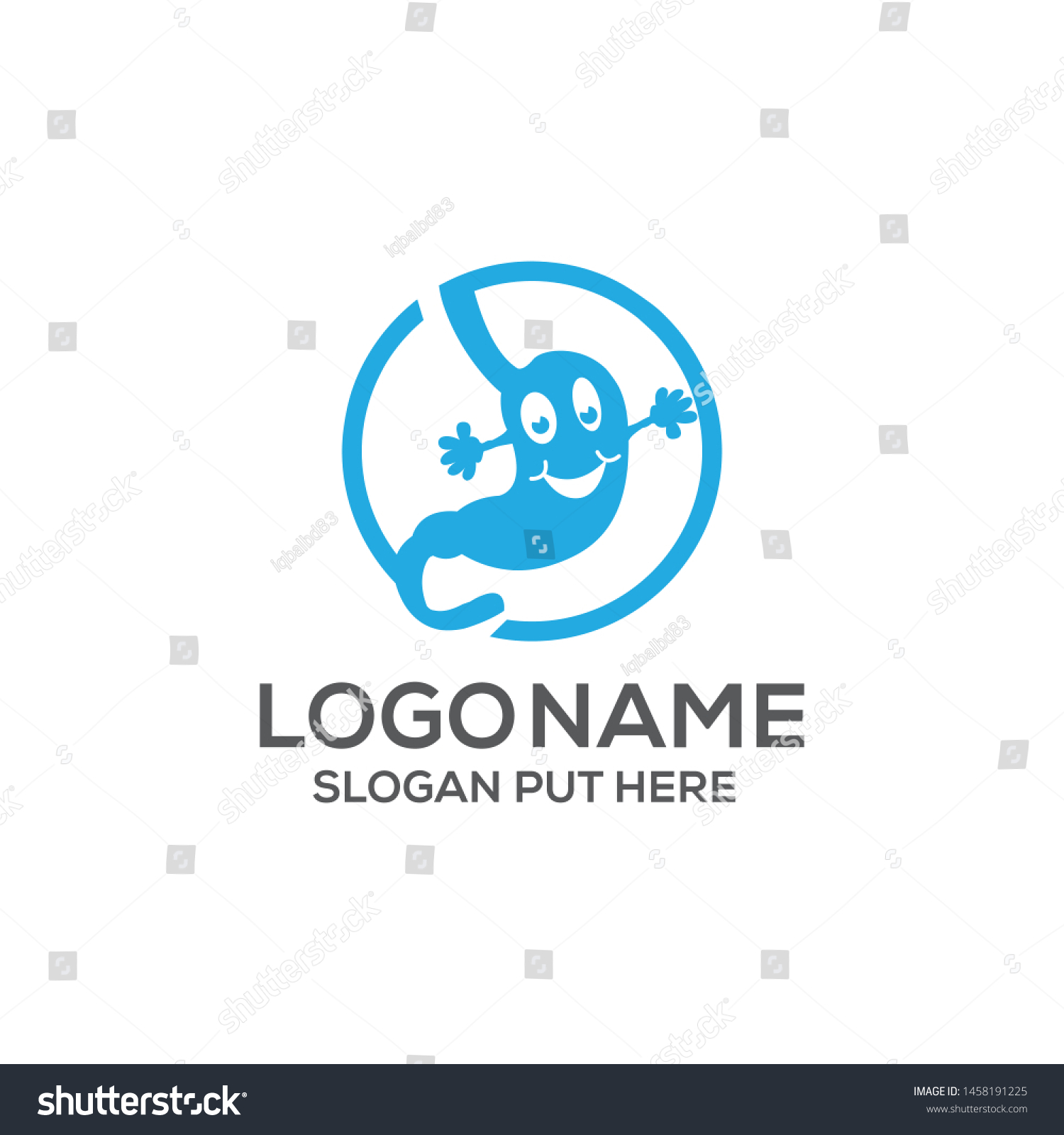 Vektor Stok Happy Endoscopy Logo Design Template (Tanpa Royalti ...