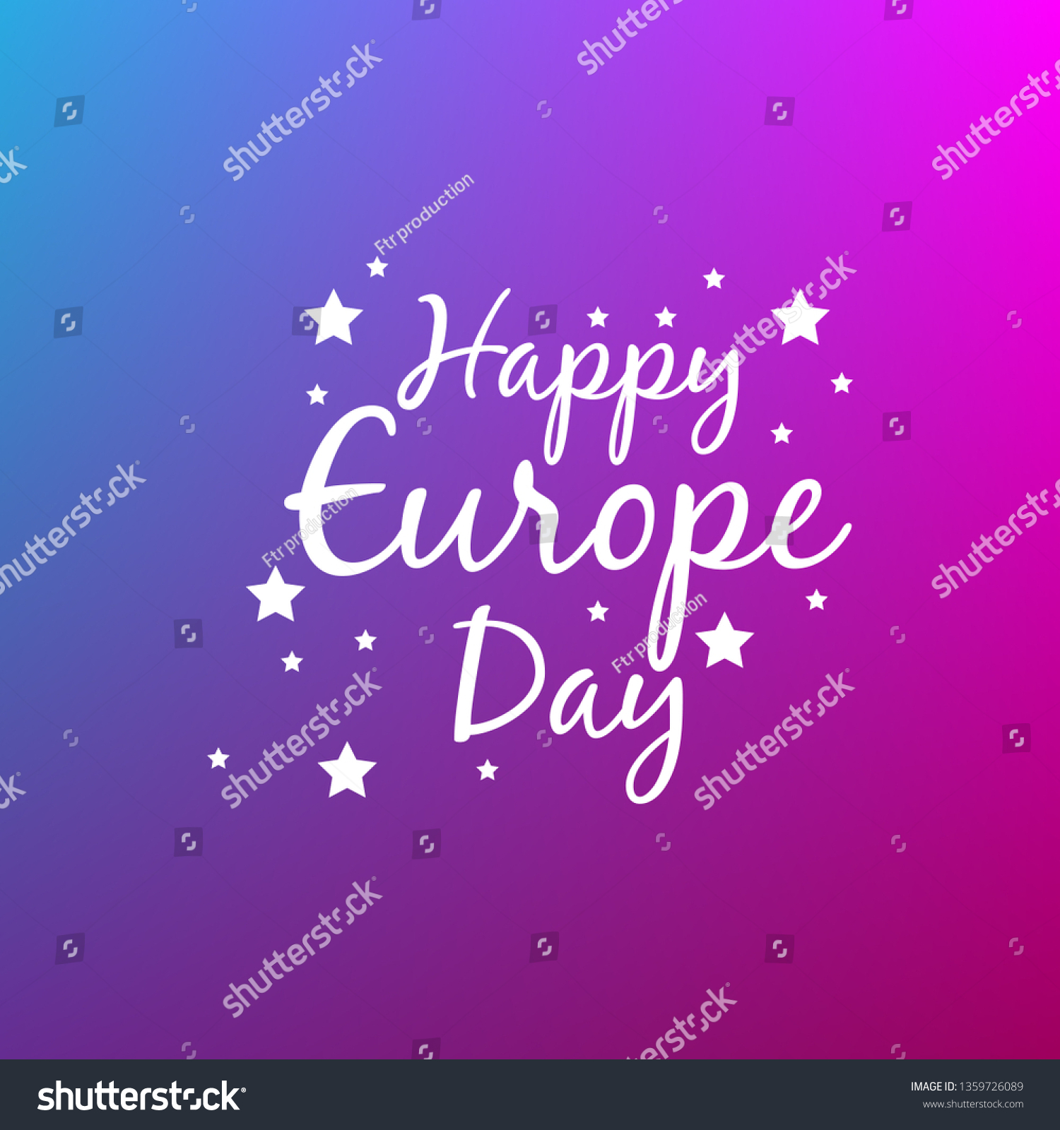 Happy Europe Day Logo Vector Template Stock Vector (Royalty Free ...