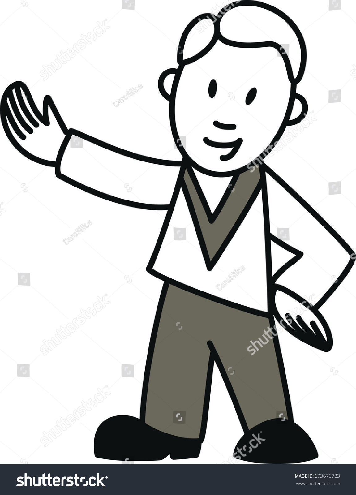 Happy Figure Stock Vector (Royalty Free) 693676783
