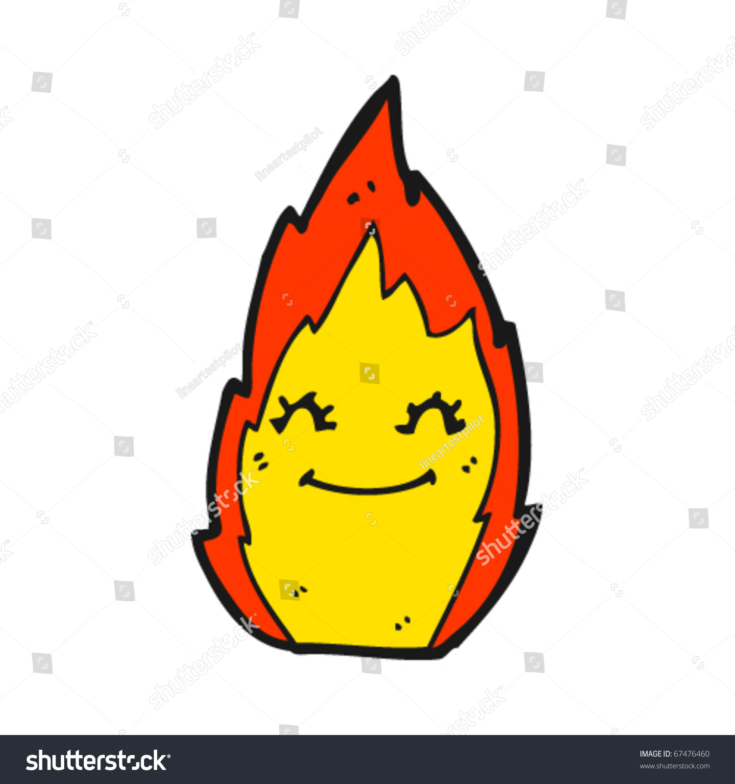 Happy Fire Cartoon: เวกเตอร์สต็อก (ปลอดค่าลิขสิทธิ์) 67476460 ...