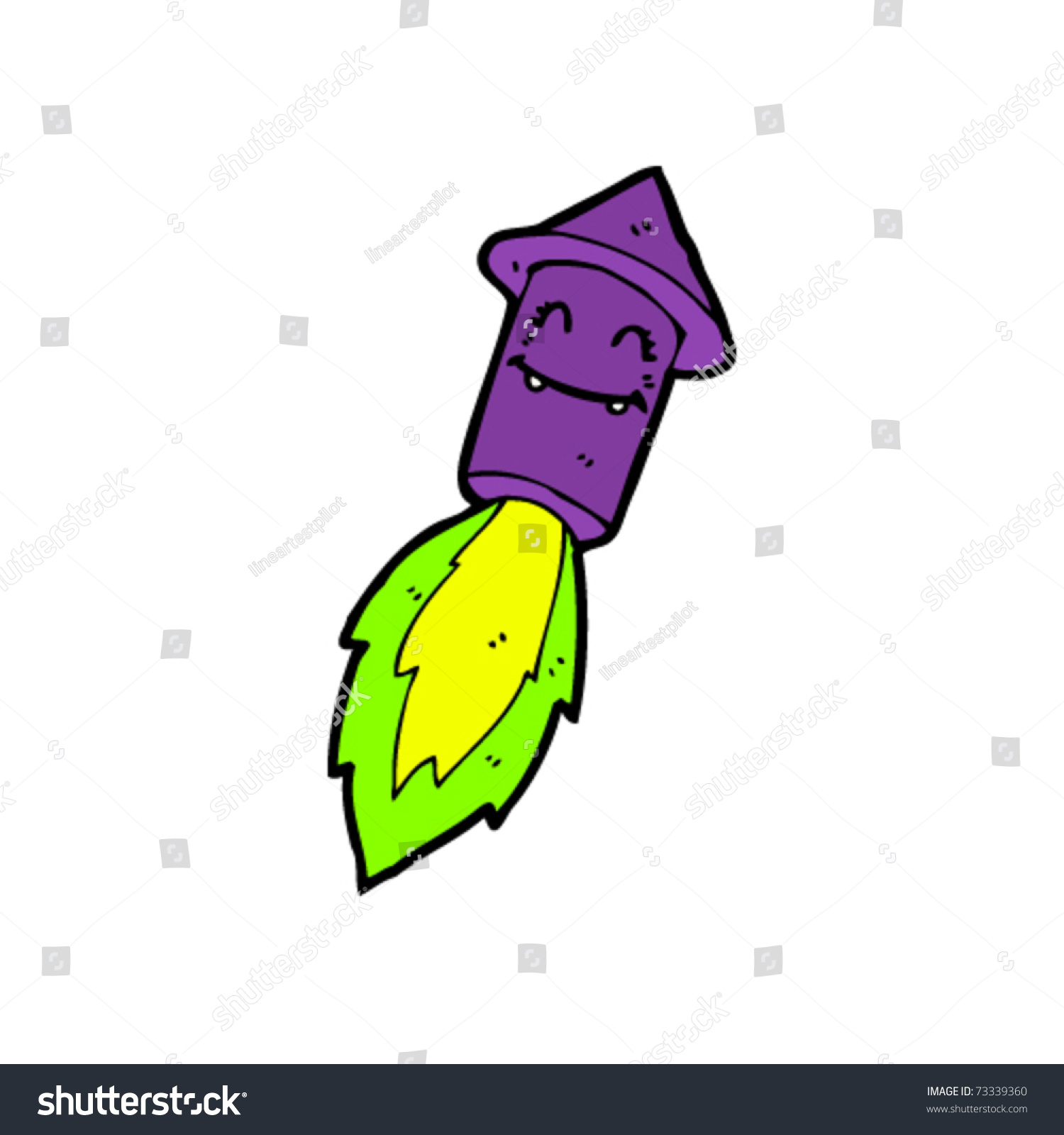 Happy Firework Cartoon Stock Vector (Royalty Free) 73339360